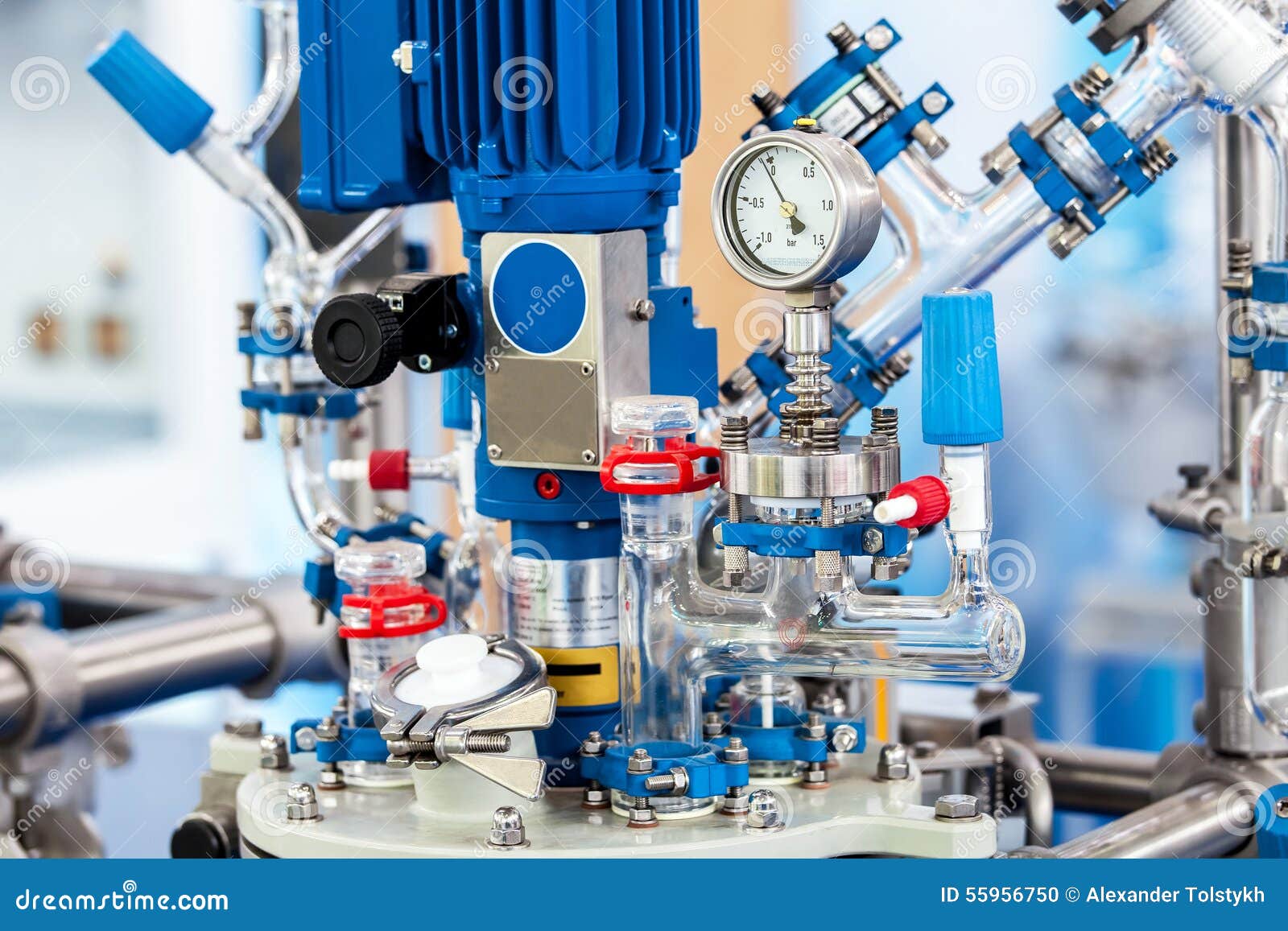 Chemical Processing Reactor Systems Closeup Stock Photo - Image of ...