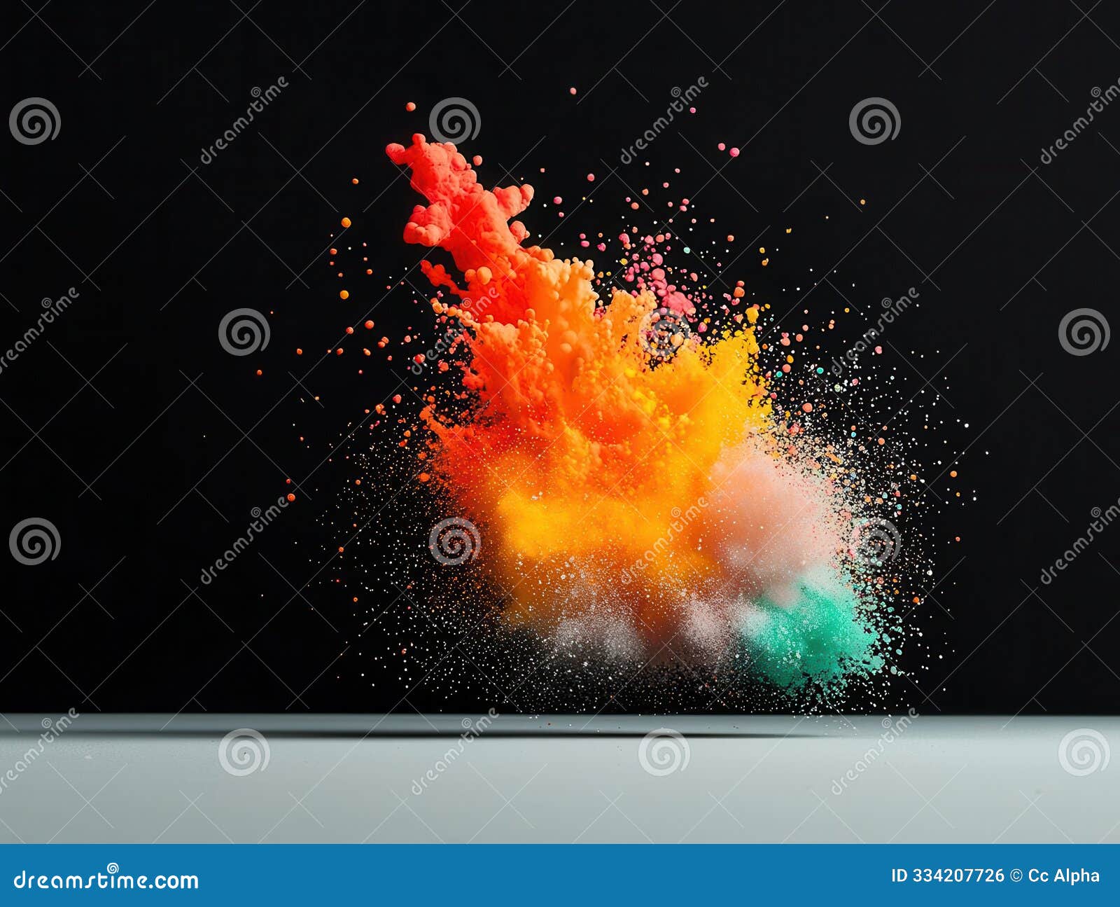A Chemical Reaction Causing a Sudden Explosion of Color, Focusing on ...