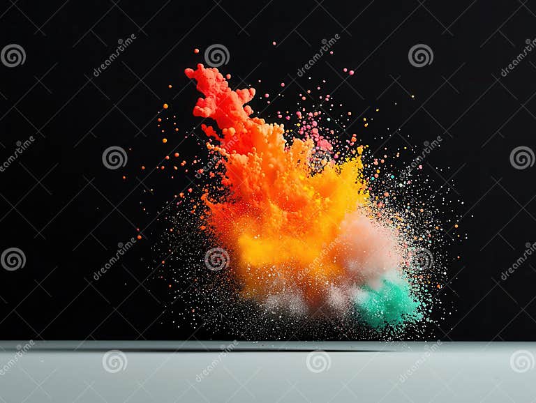 A Chemical Reaction Causing a Sudden Explosion of Color, Focusing on ...