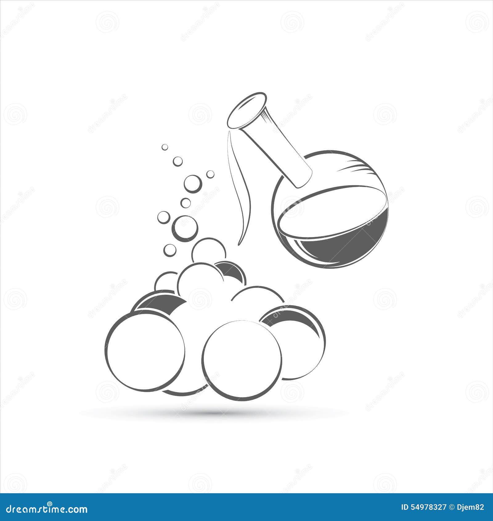 Chemical reaction stock vector. Illustration of bubble - 54978327