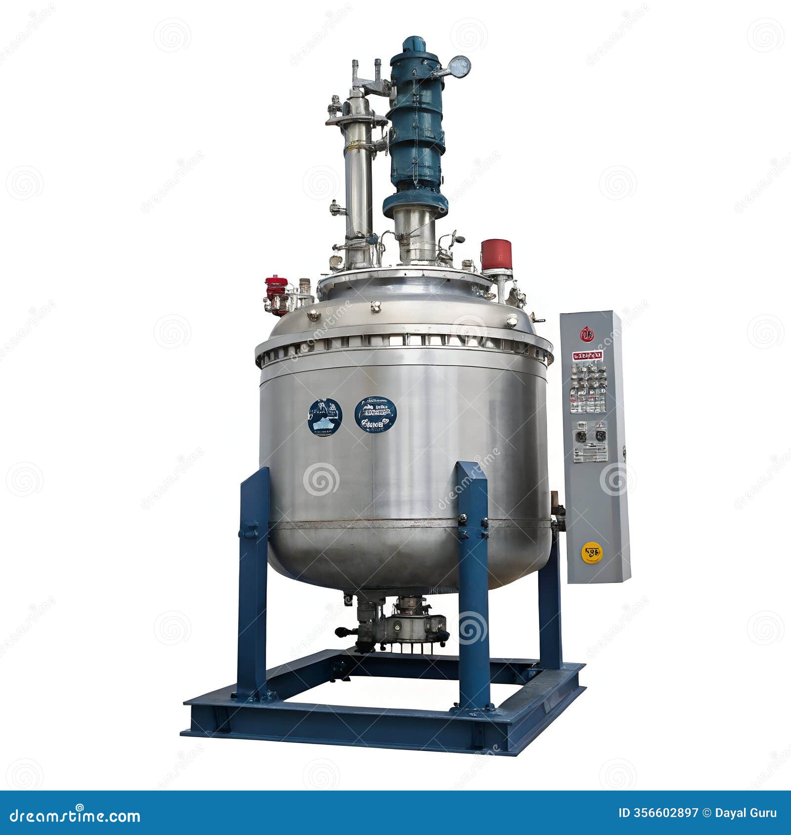 Chemical Reactor Isometric Blueprints Vector Illustration ...