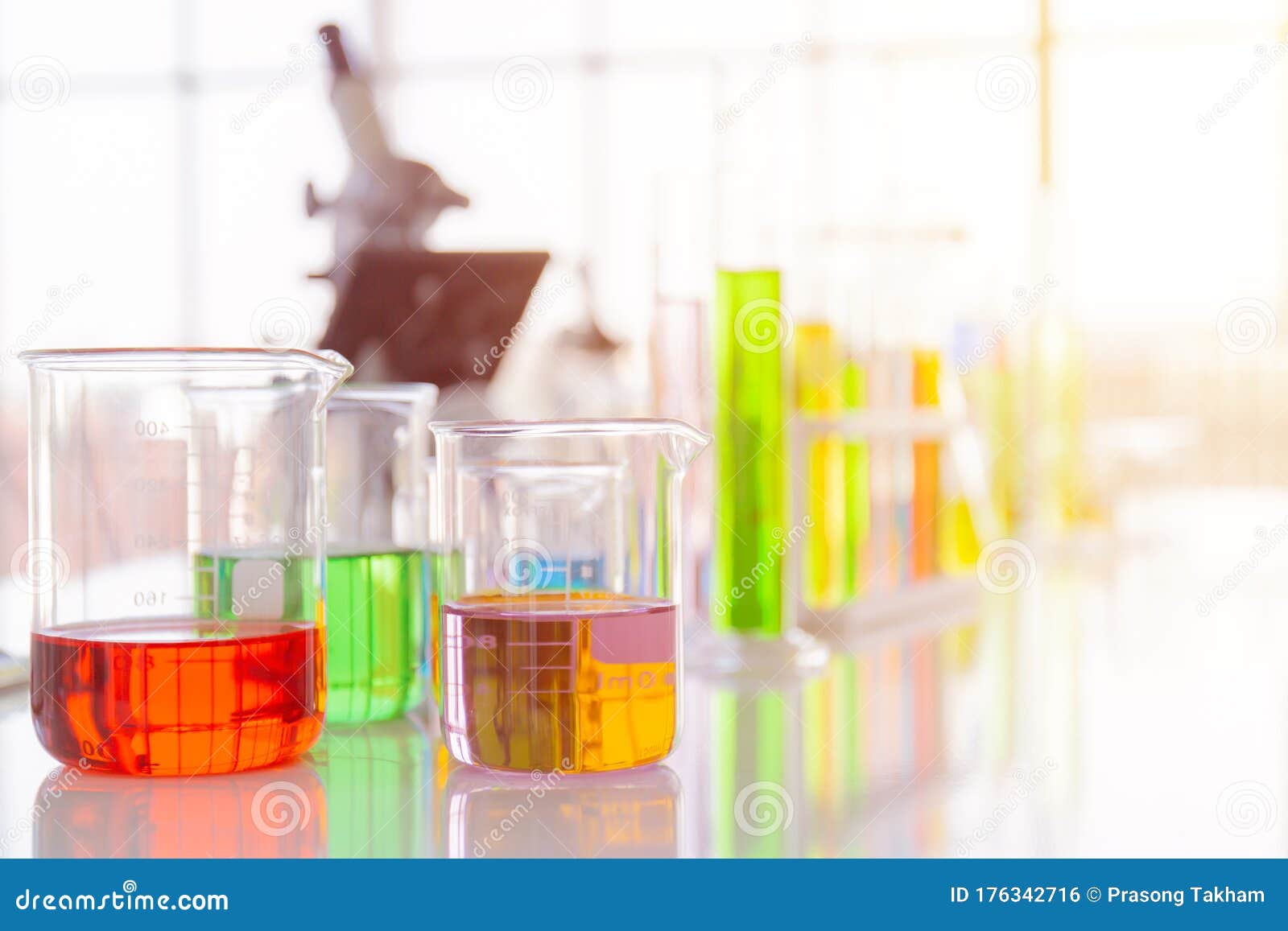 Chemical Reagent Bottles in Scientific Experiment Bottles of Different ...