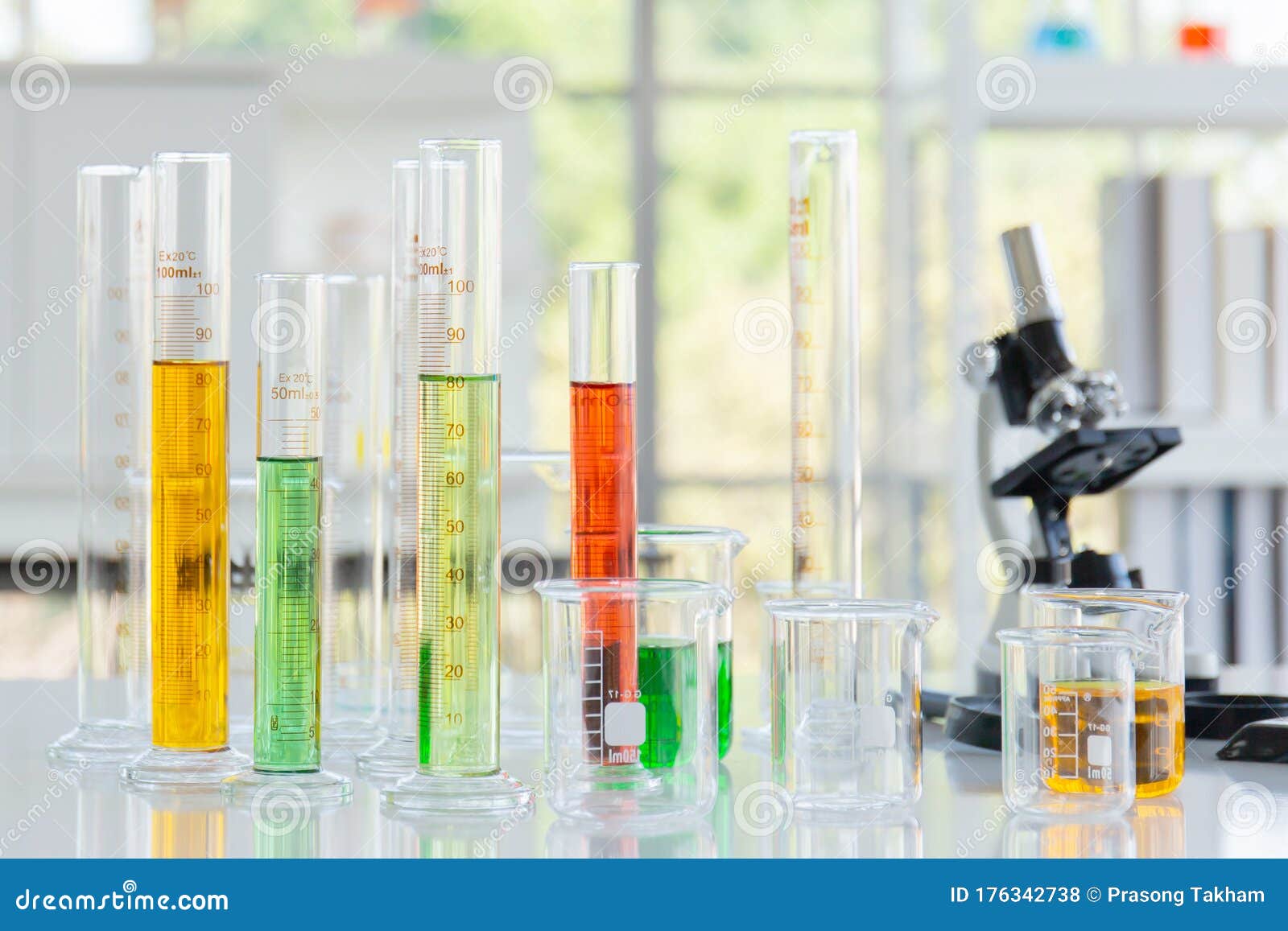 Chemical Reagent Bottles in Scientific Experiment Bottles of Different ...