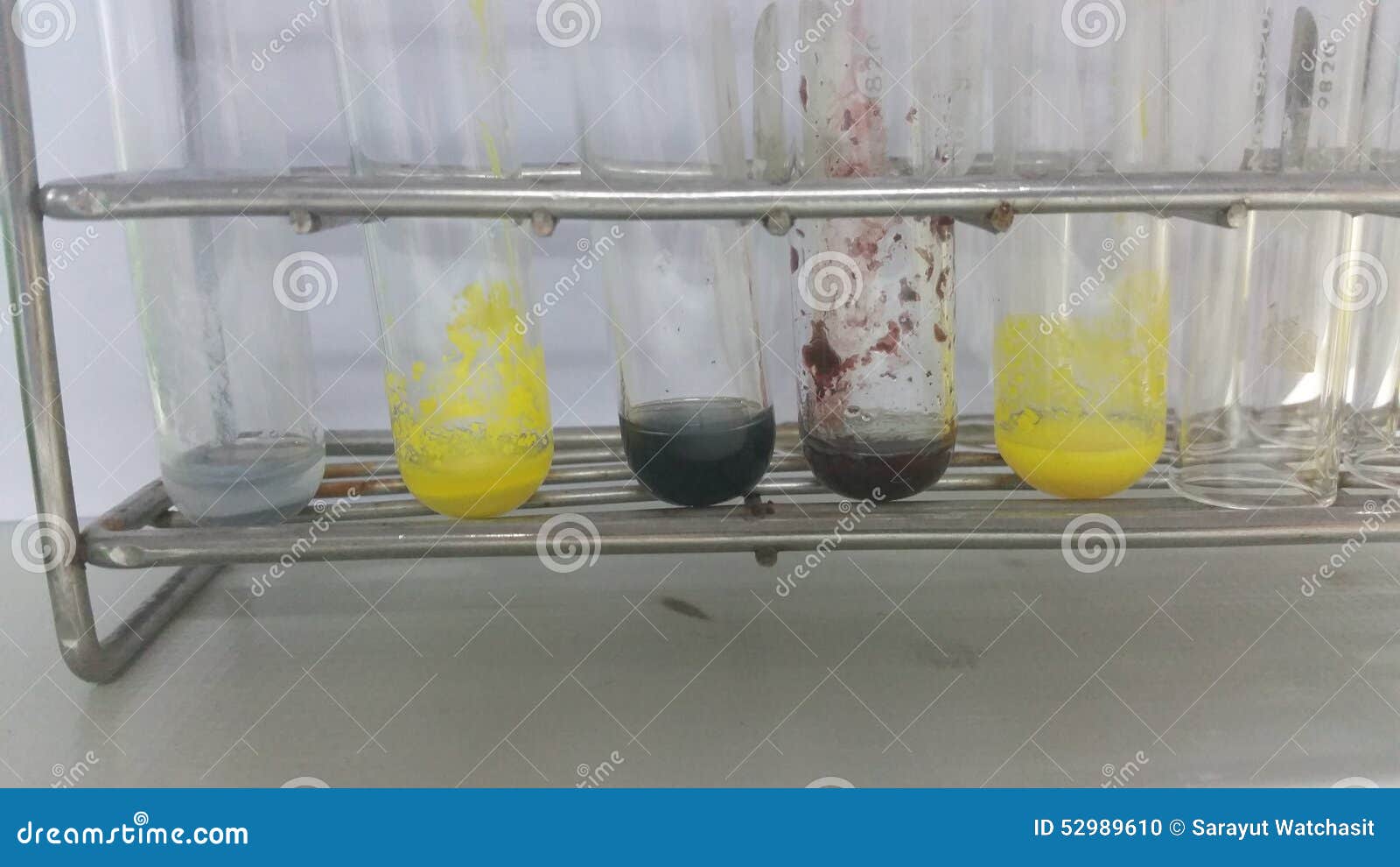 The Chemical Reagent in Test Tubes Stock Photo - Image of reagent, test ...