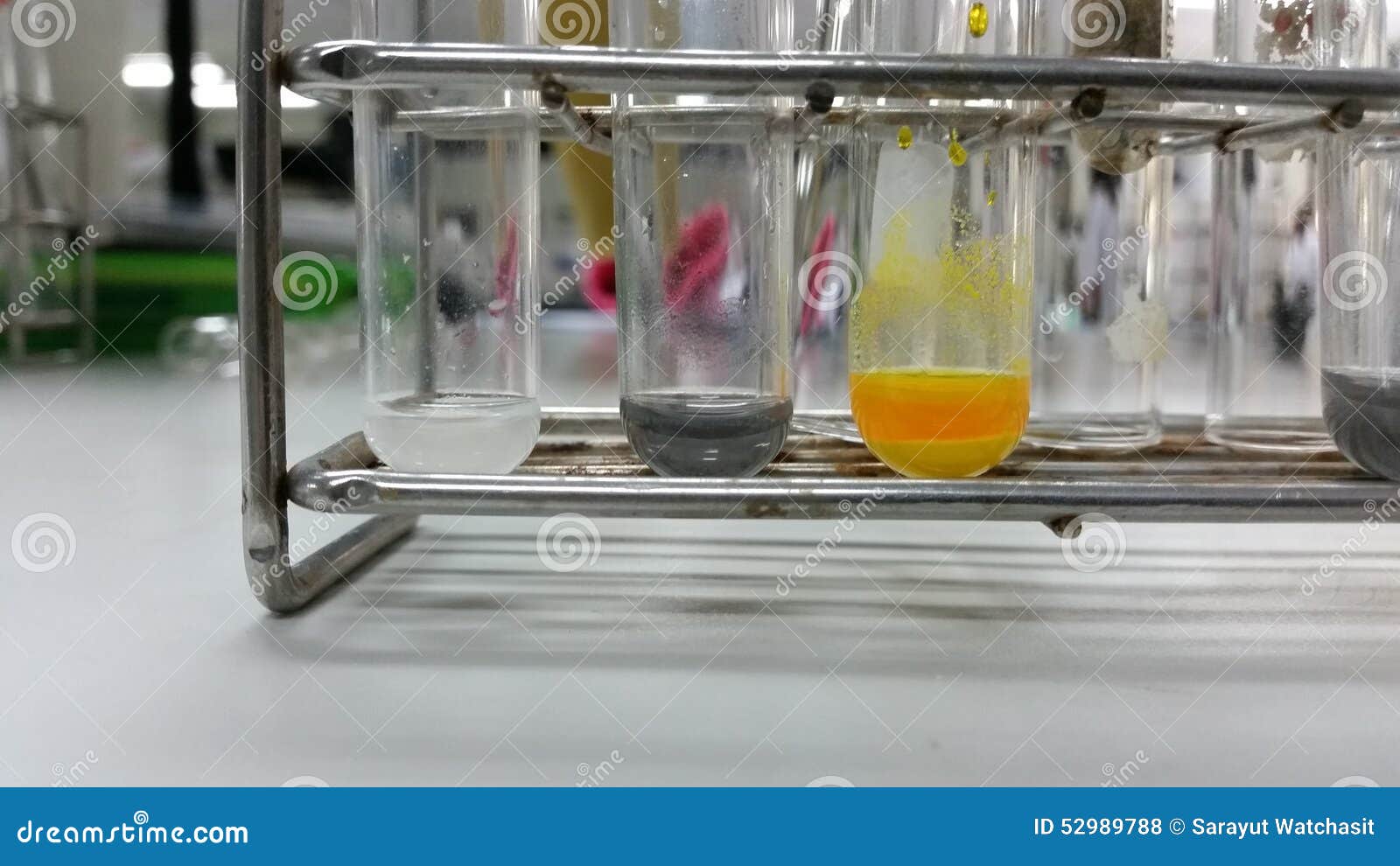 The Chemical Reagent in Test Tubes Stock Photo - Image of chemical ...