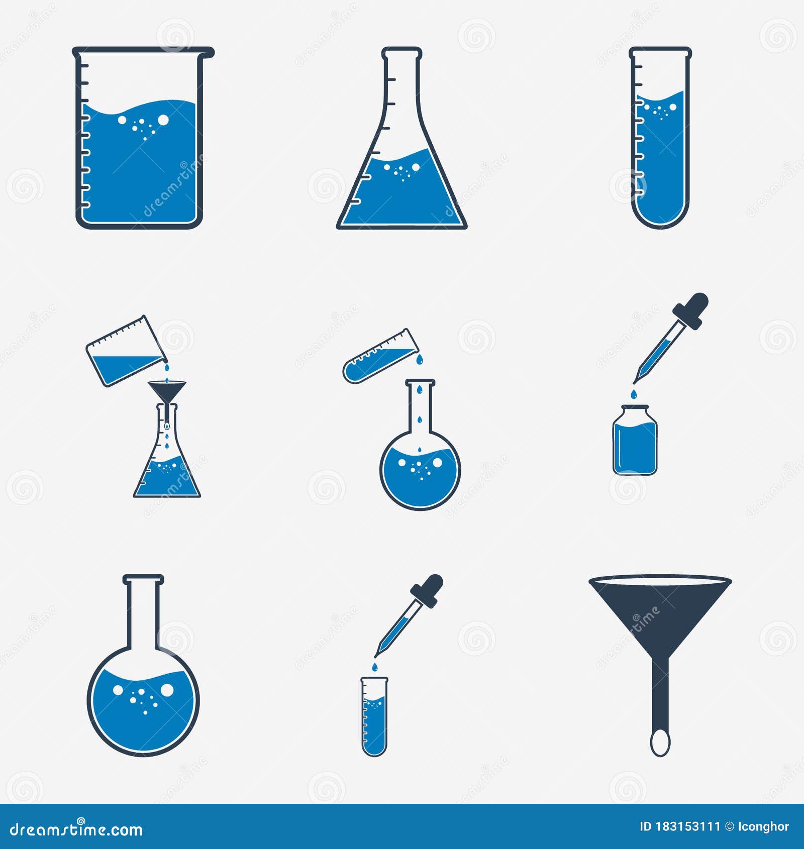 Chemical Related Icons. stock vector. Illustration of flask - 183153111