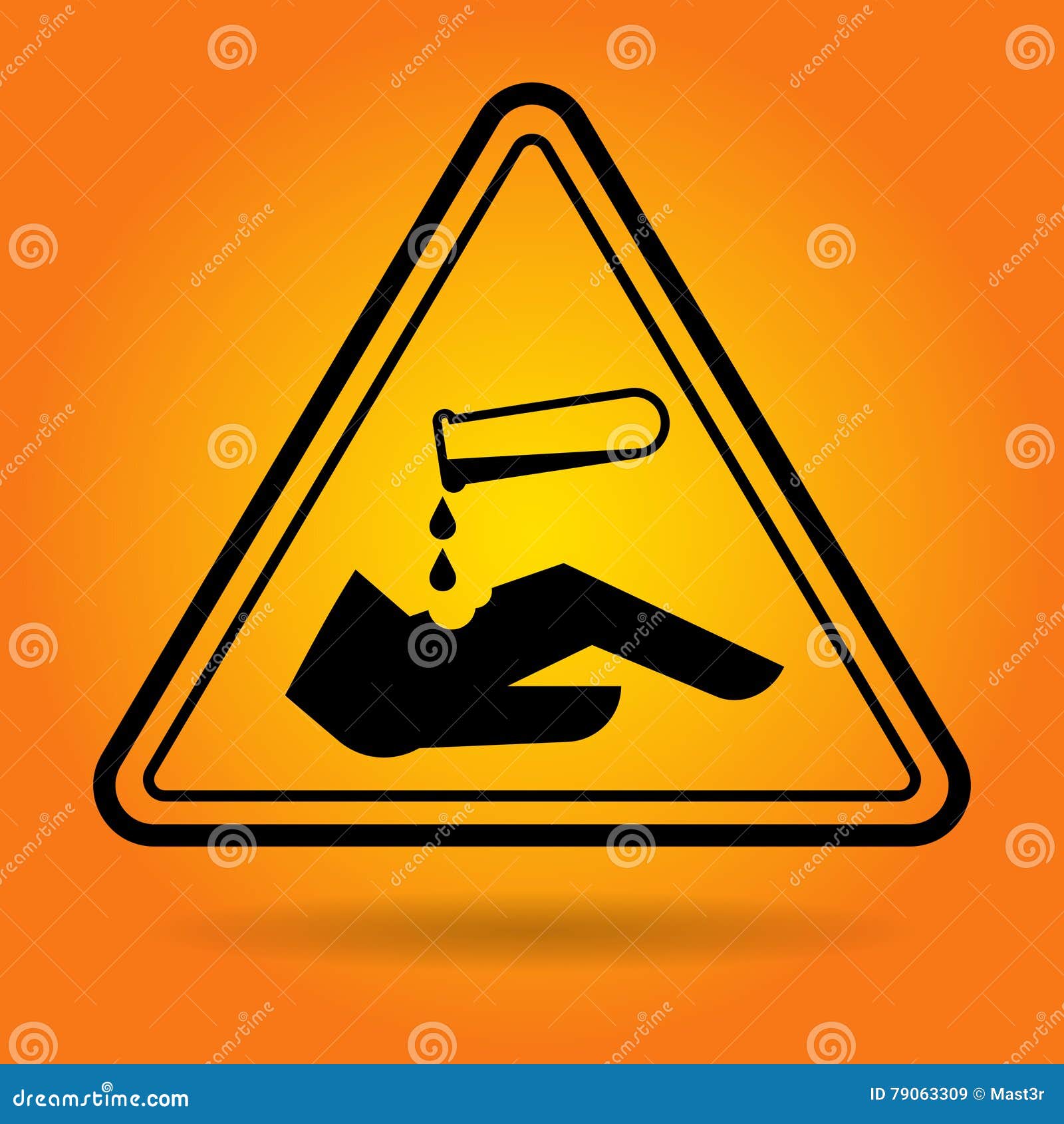 Chemical Safety Sign Icon stock vector. Illustration of beware - 79063309