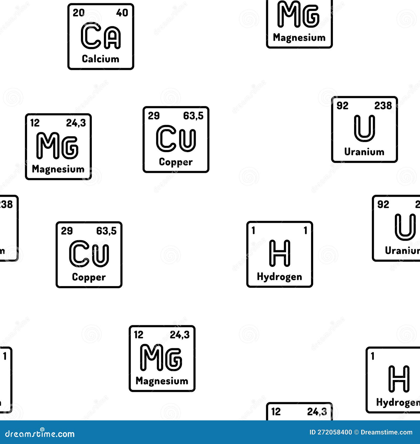 Chemical Science Chemistry Vector Seamless Pattern Stock Vector ...