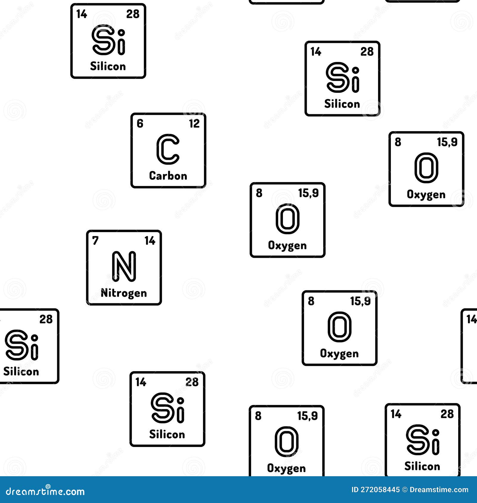 Chemical Science Chemistry Vector Seamless Pattern Stock Vector ...