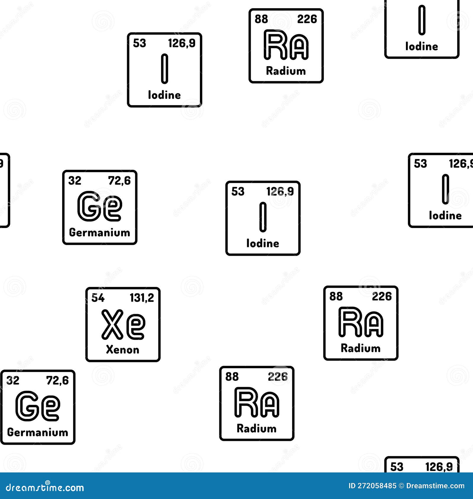 Chemical Science Chemistry Vector Seamless Pattern Stock Vector ...