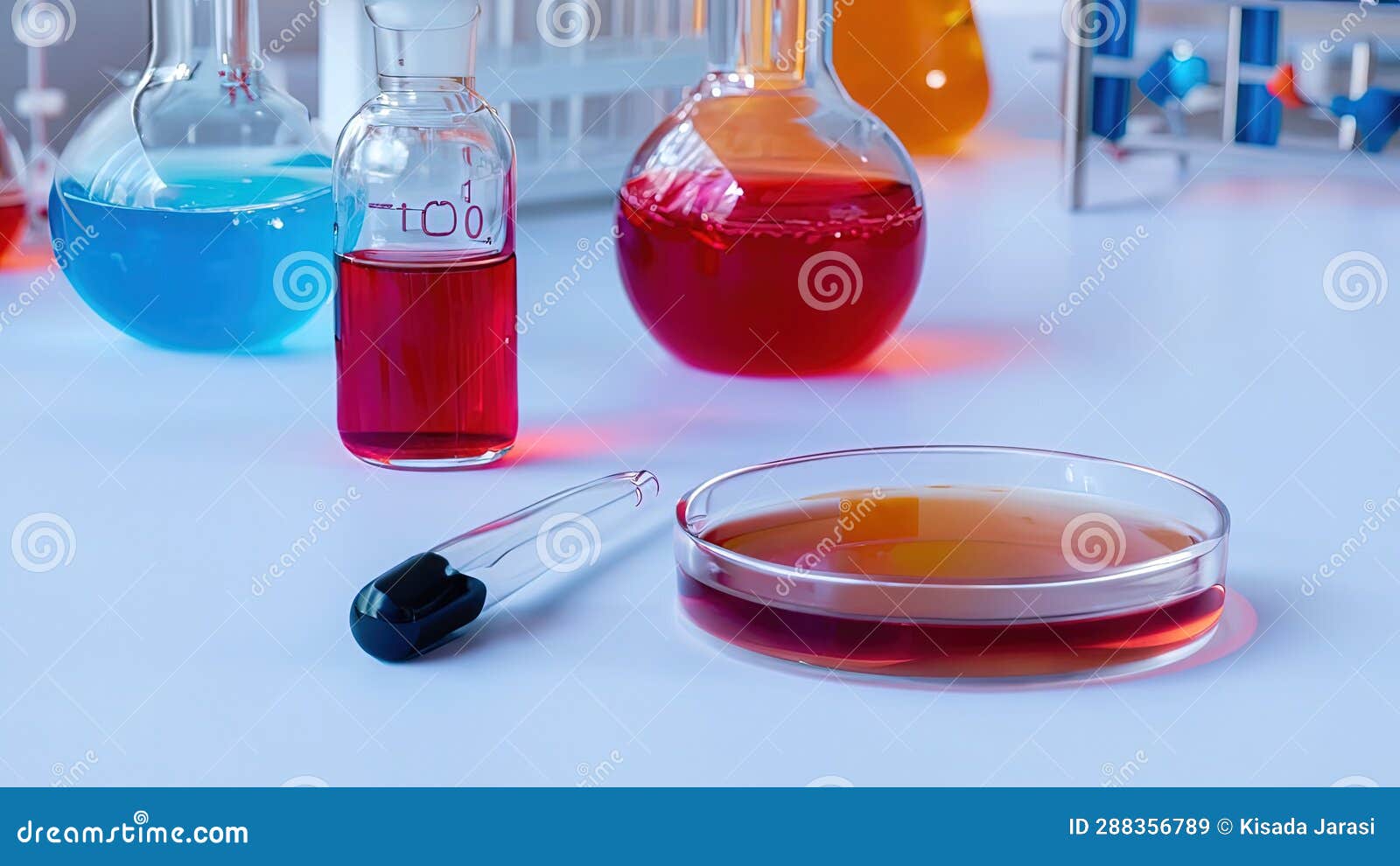 The Scientist is Doing an Experiment in the Science Room Stock ...