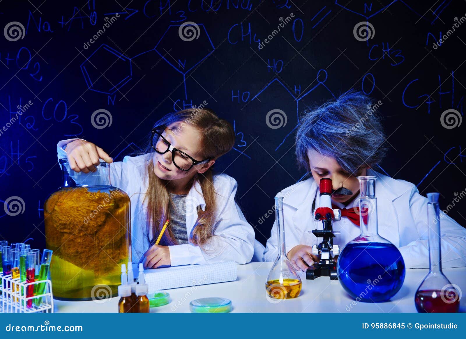 Chemical science stock image. Image of pensive, chemistry - 95886845