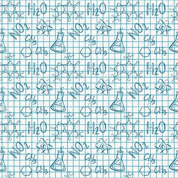 Chemical Seamless Pattern. Vector Background. Stock Vector ...