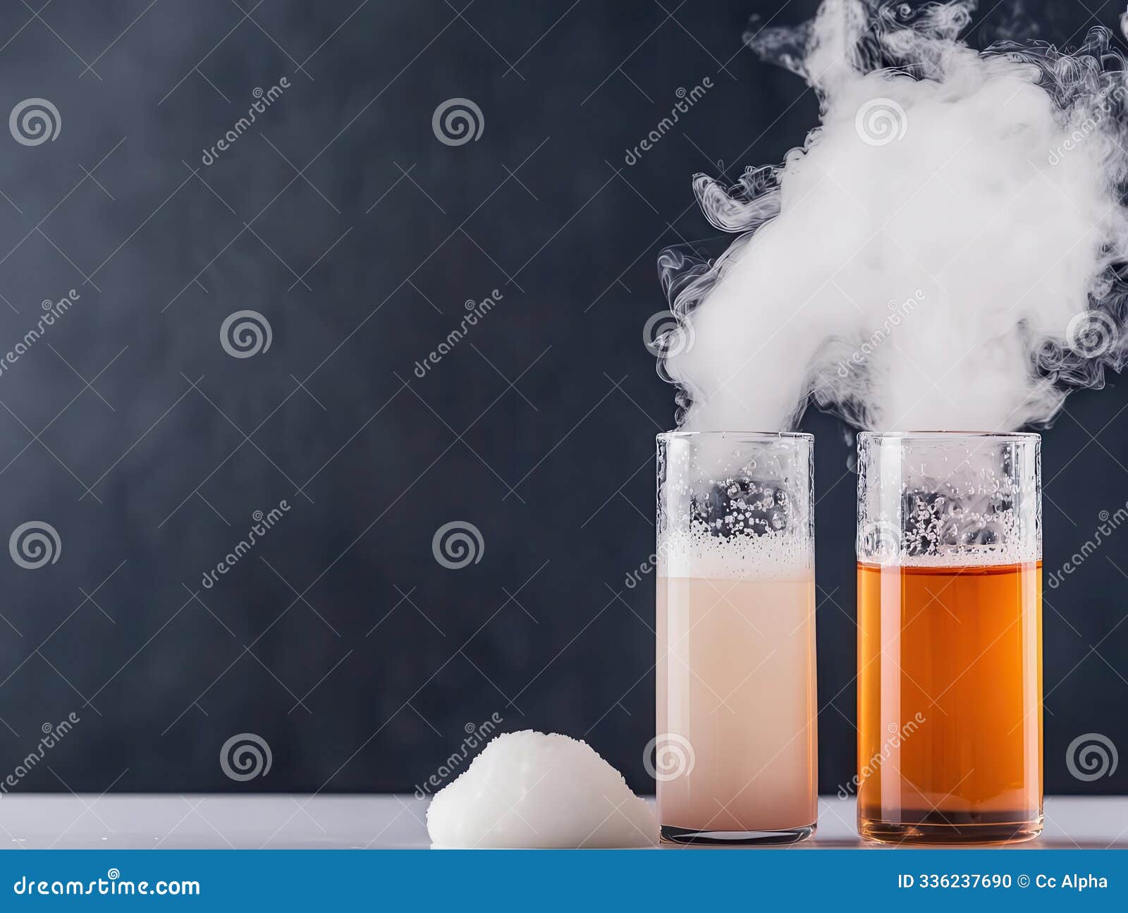 A Chemical Solution Bubbling Over As it Reacts with Another Substance ...