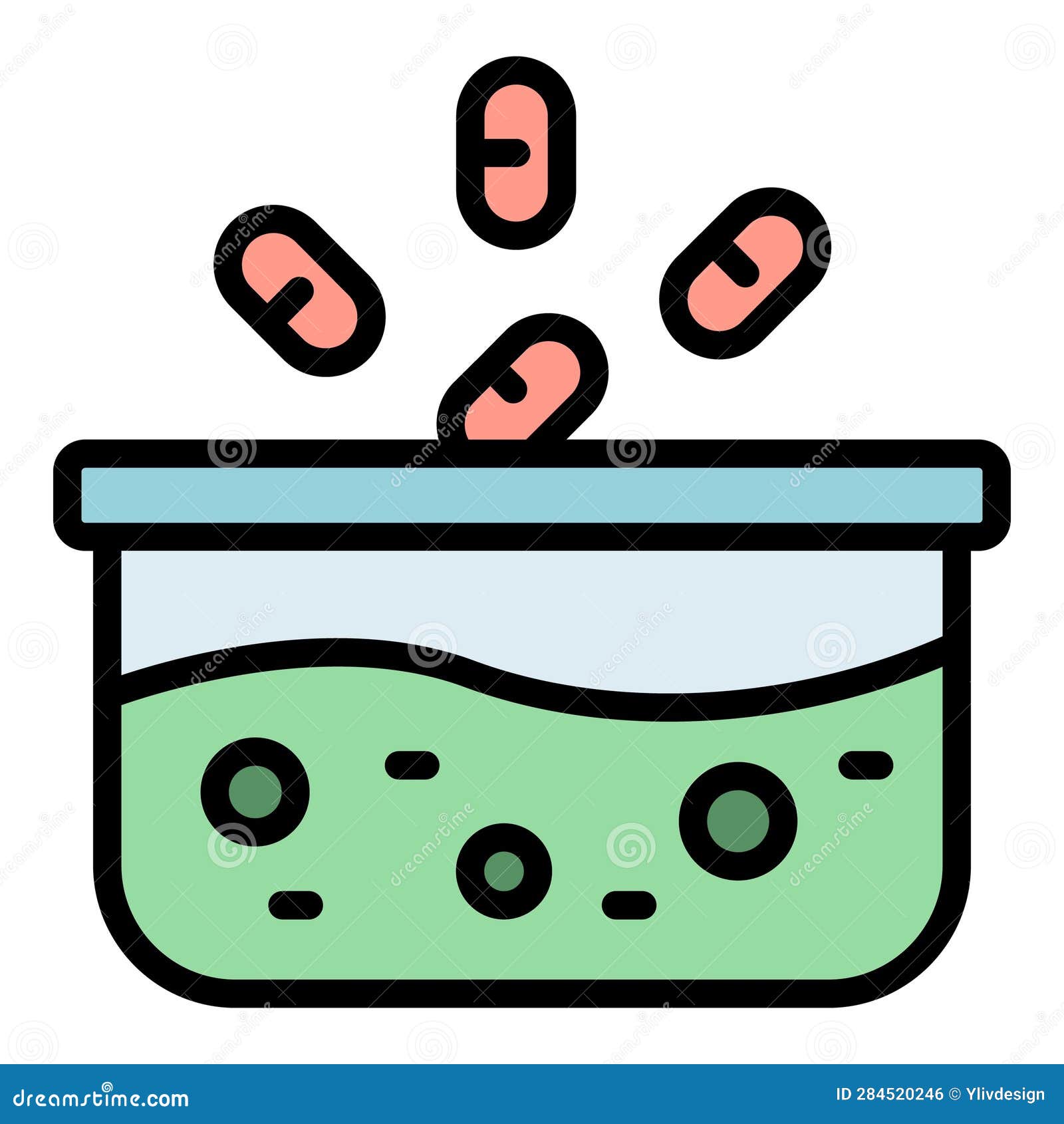 Chemical Solution Icon Vector Flat Stock Vector - Illustration of thin ...