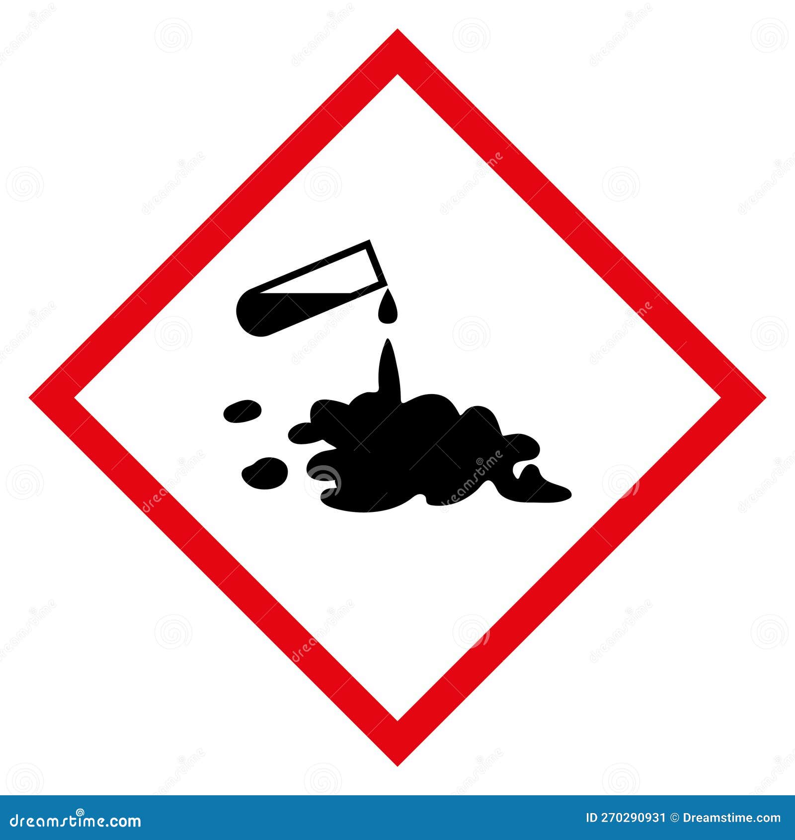 Oil Spill Attention Sign Cartoon Vector | CartoonDealer.com #123419785