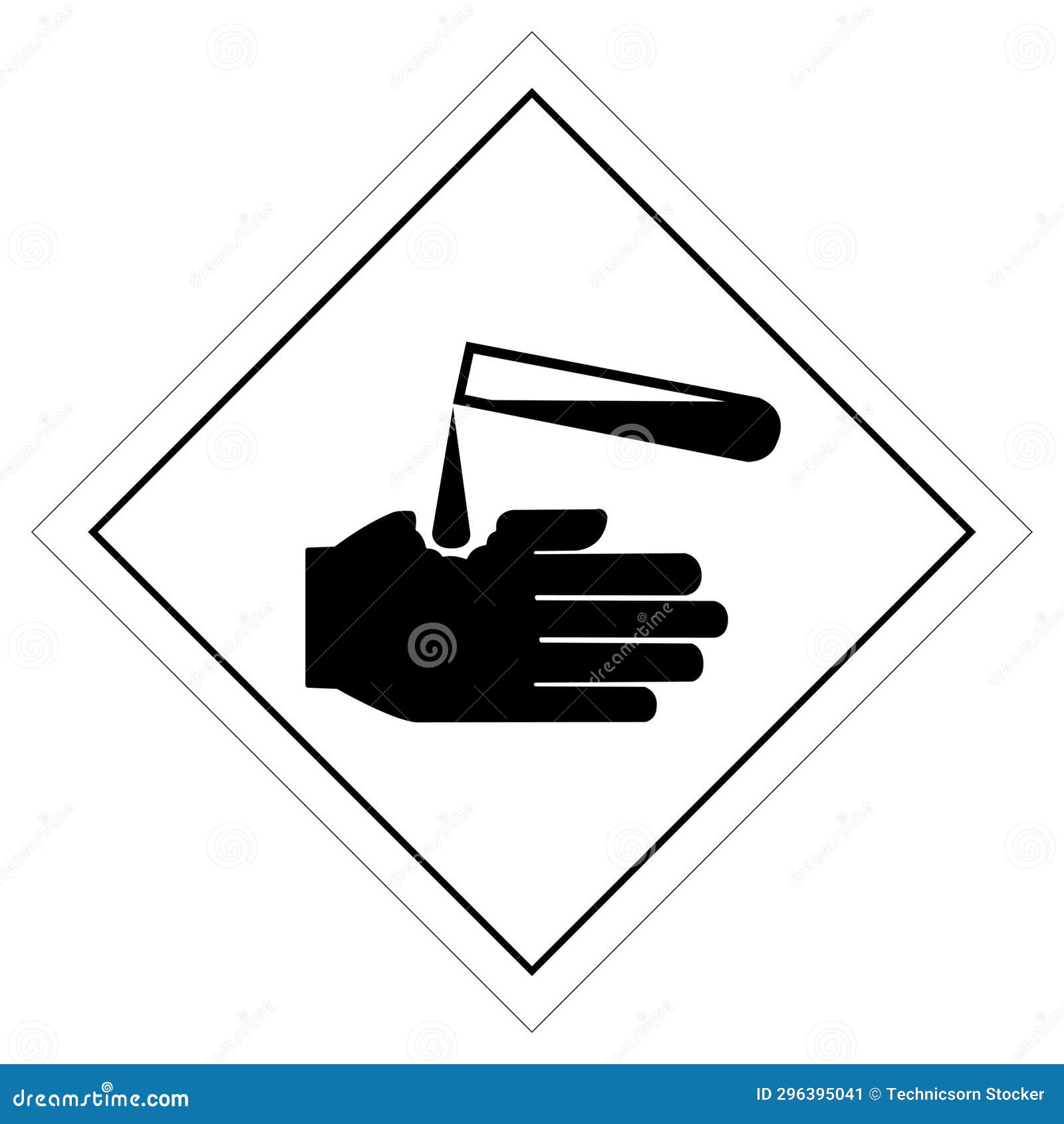 Chemical Spill Symbol Sign ,Vector Illustration, Isolate on White ...