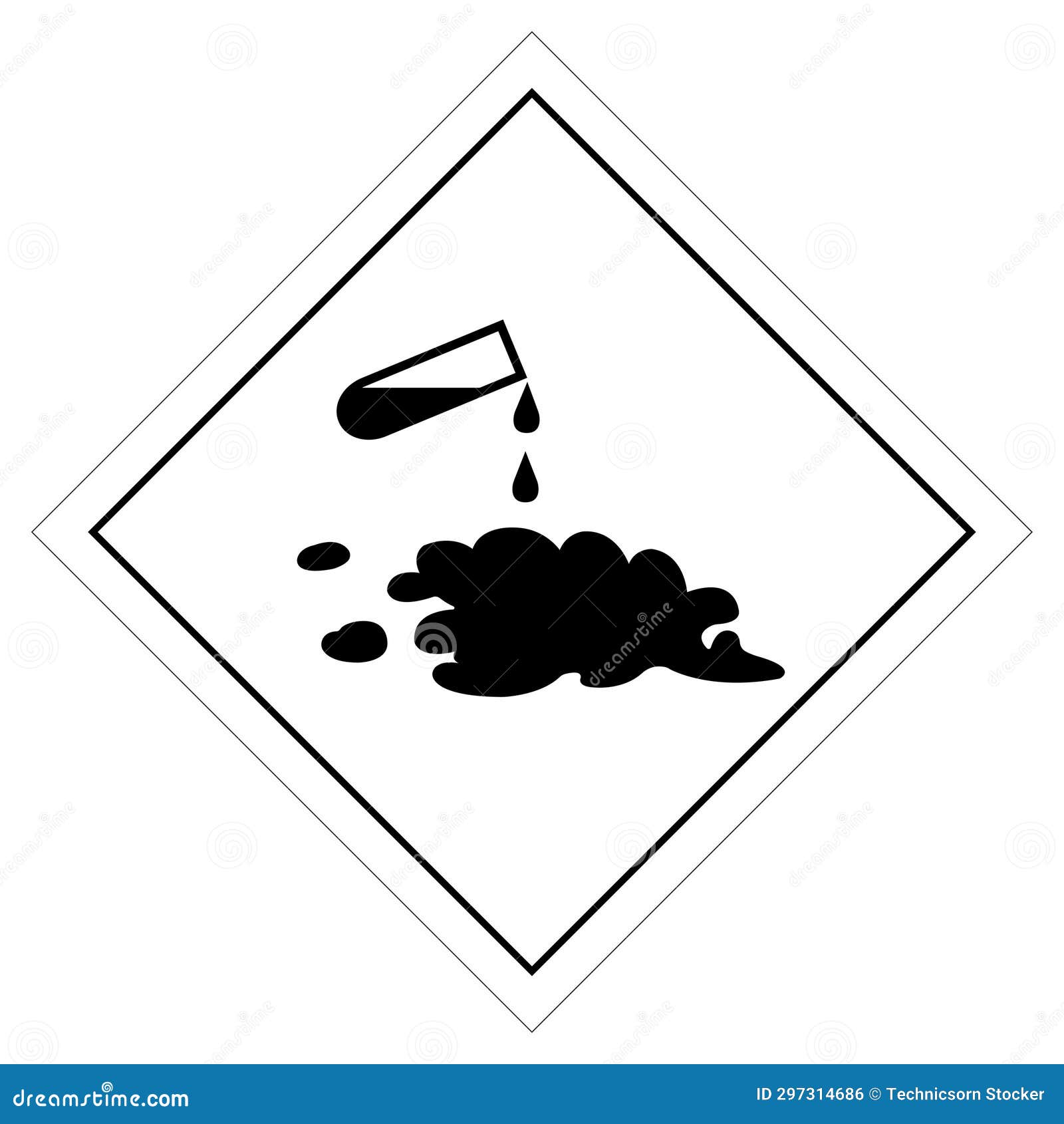Chemical Spill Symbol Sign ,Vector Illustration, Isolate on White ...