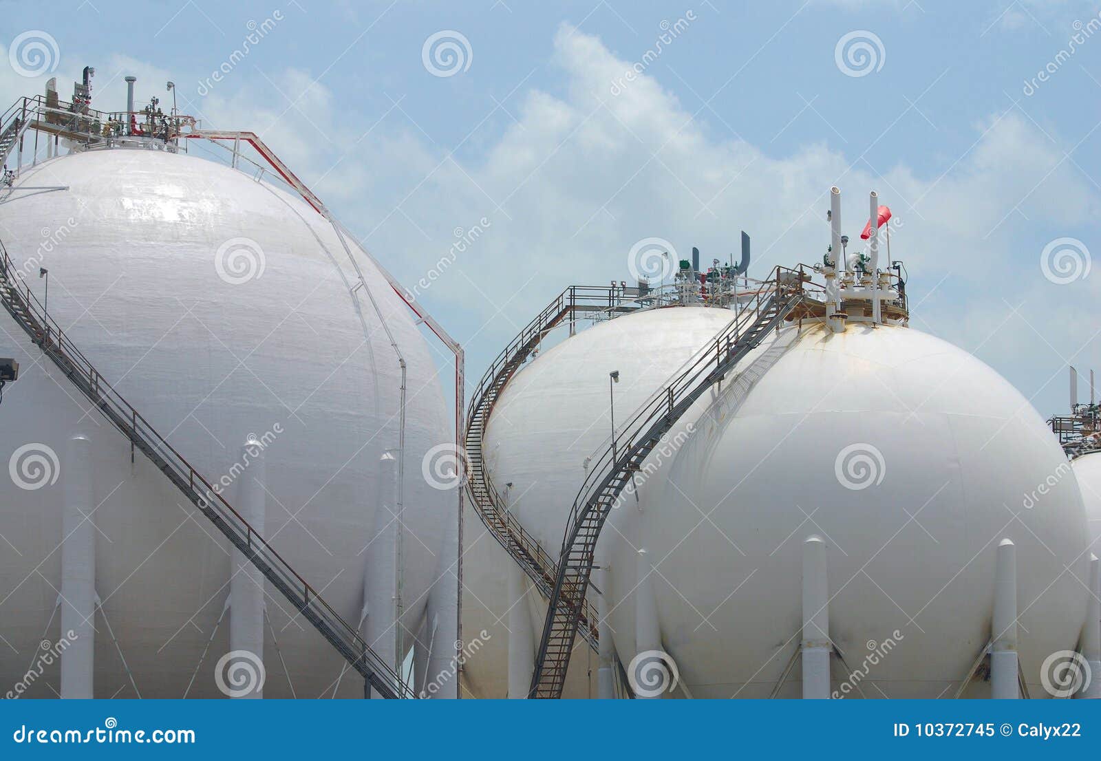 Chemical Storage Spheres stock image. Image of emissions - 10372745