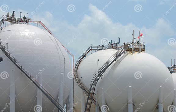 Chemical Storage Spheres stock image. Image of emissions - 10372745