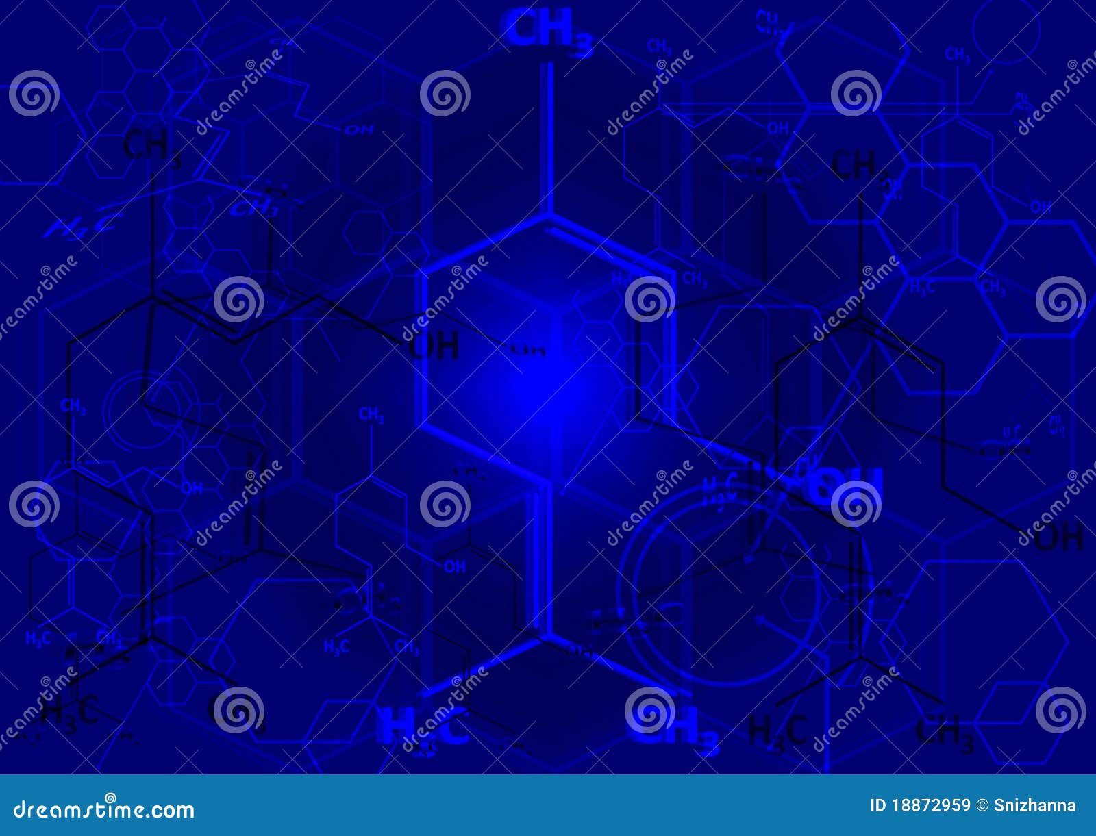 The Chemical Structural Formula of Spirit Stock Illustration ...