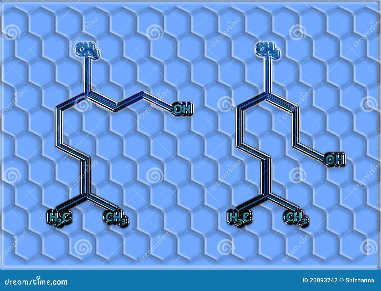 The Chemical Structural Formula of Spirit Stock Illustration ...