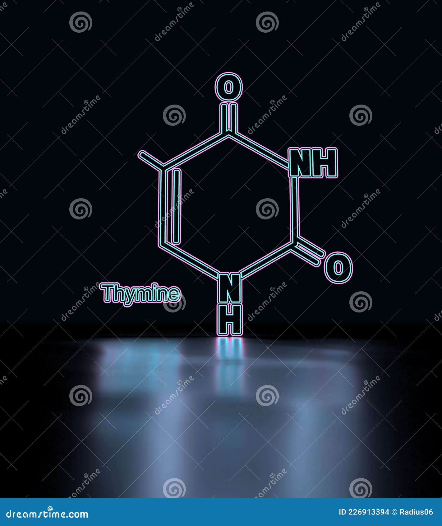Thymine Molecule, Scientific Molecular Model, Looping 3d Animation ...