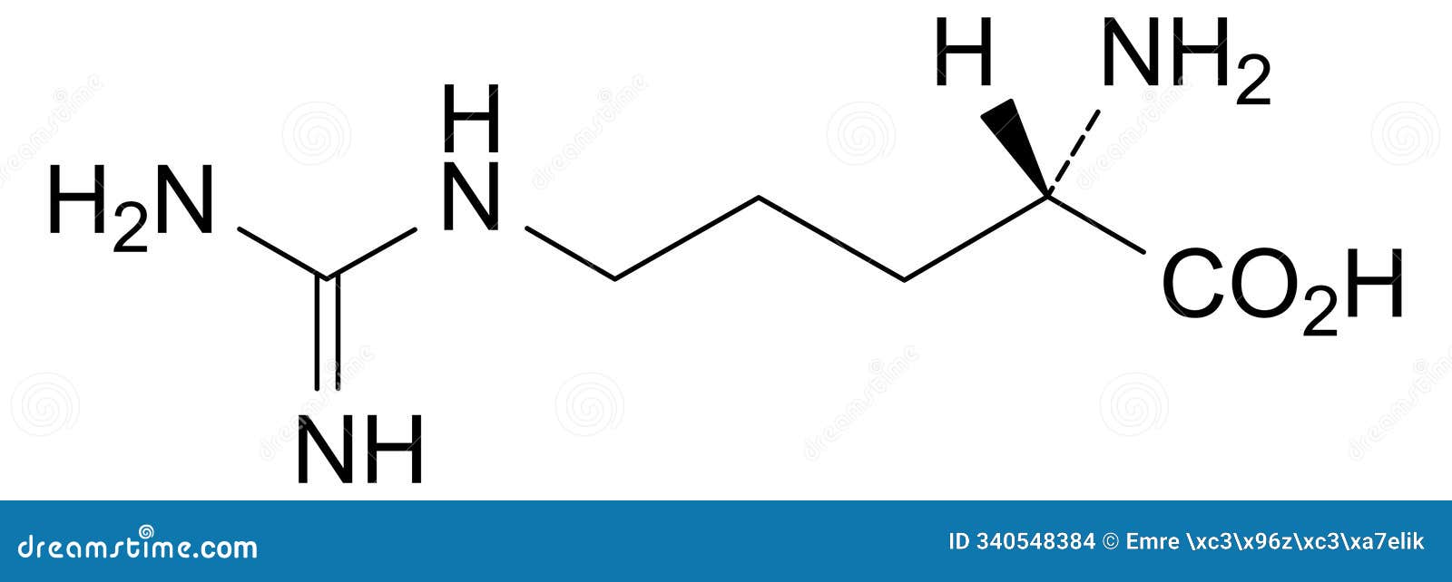 Chemical Structure of Arginine, Drug Substance Stock Illustration ...
