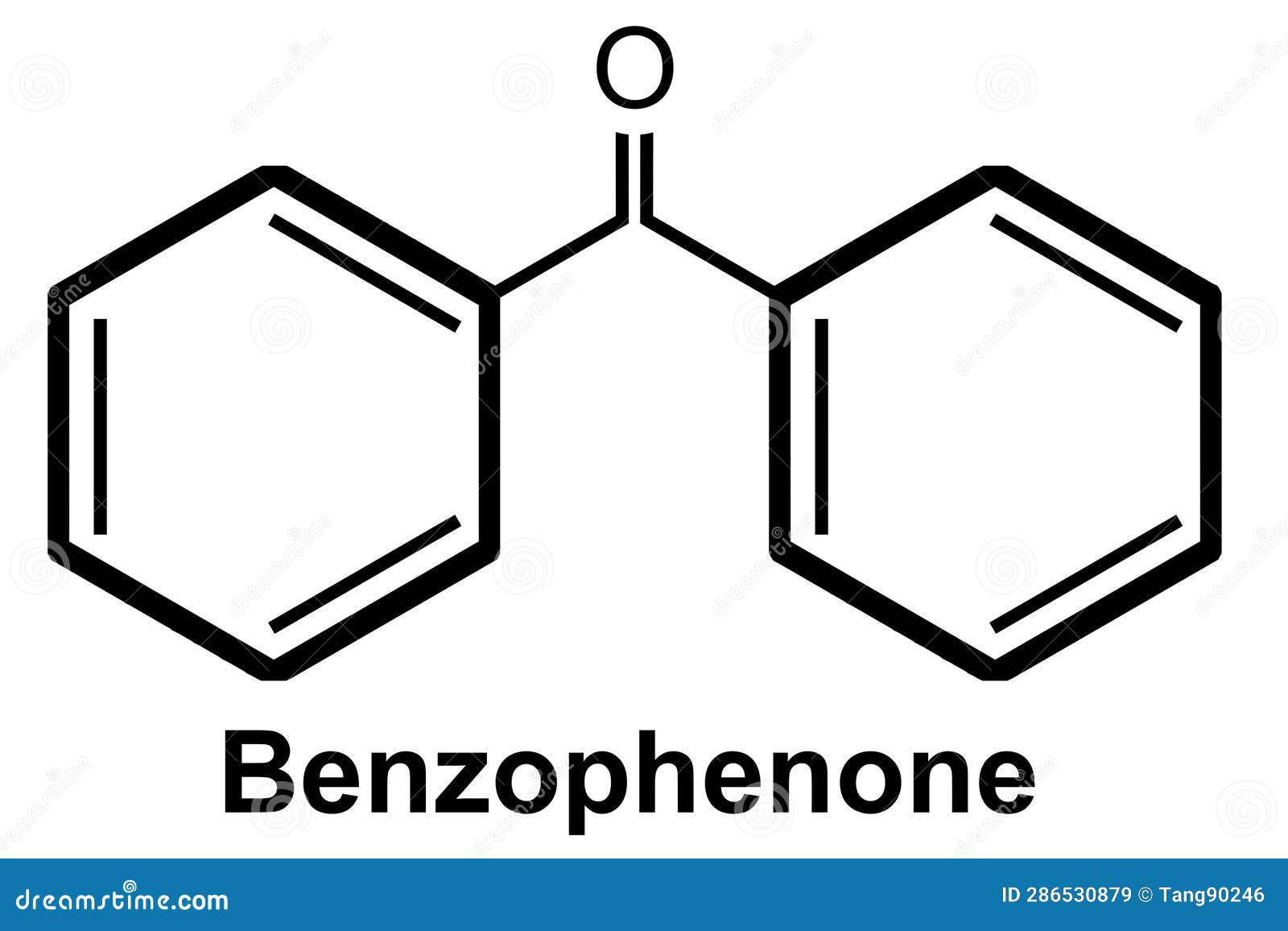 Chemical Structure of Benzophenone (C13H10O Stock Illustration ...