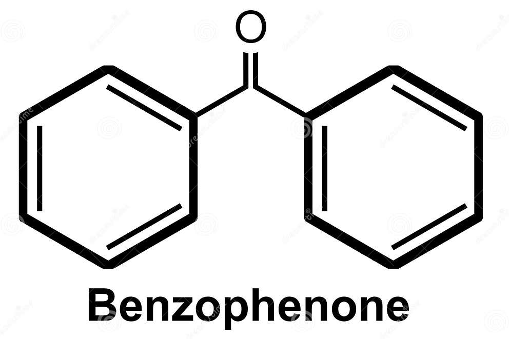 Chemical Structure of Benzophenone (C13H10O Stock Illustration ...