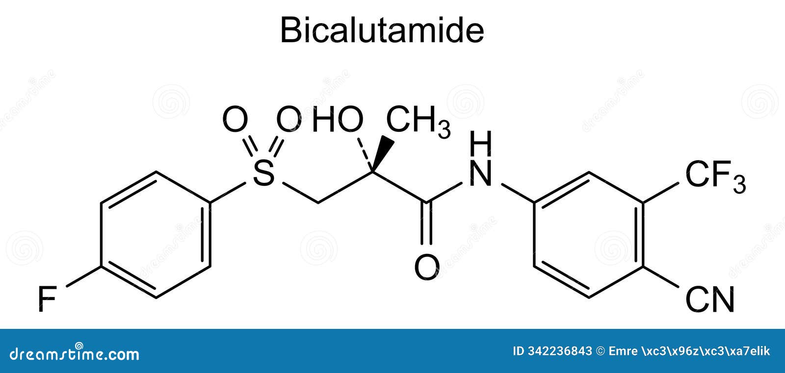 Bicalutamide Molecule, Molecular Structures, Antiandrogen Medication ...