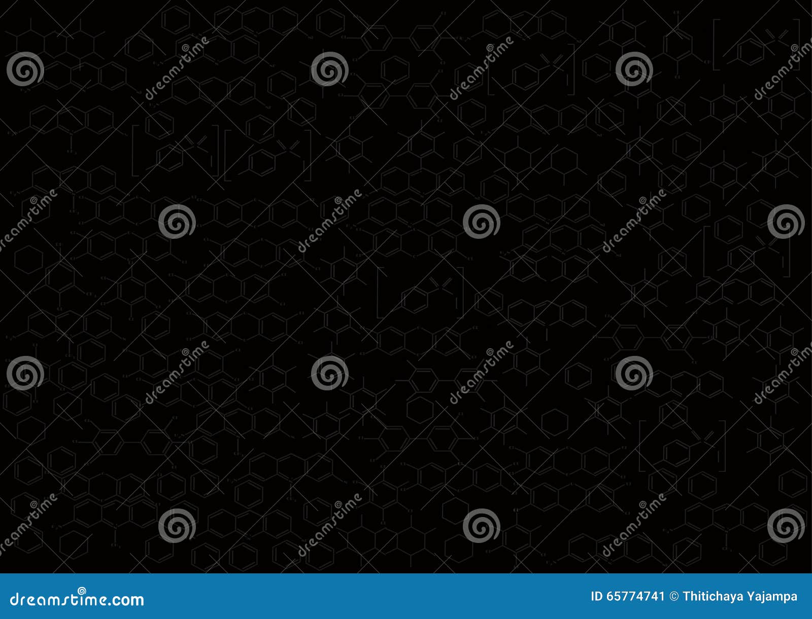 The Chemical Structure on a Black Background. Stock Vector ...
