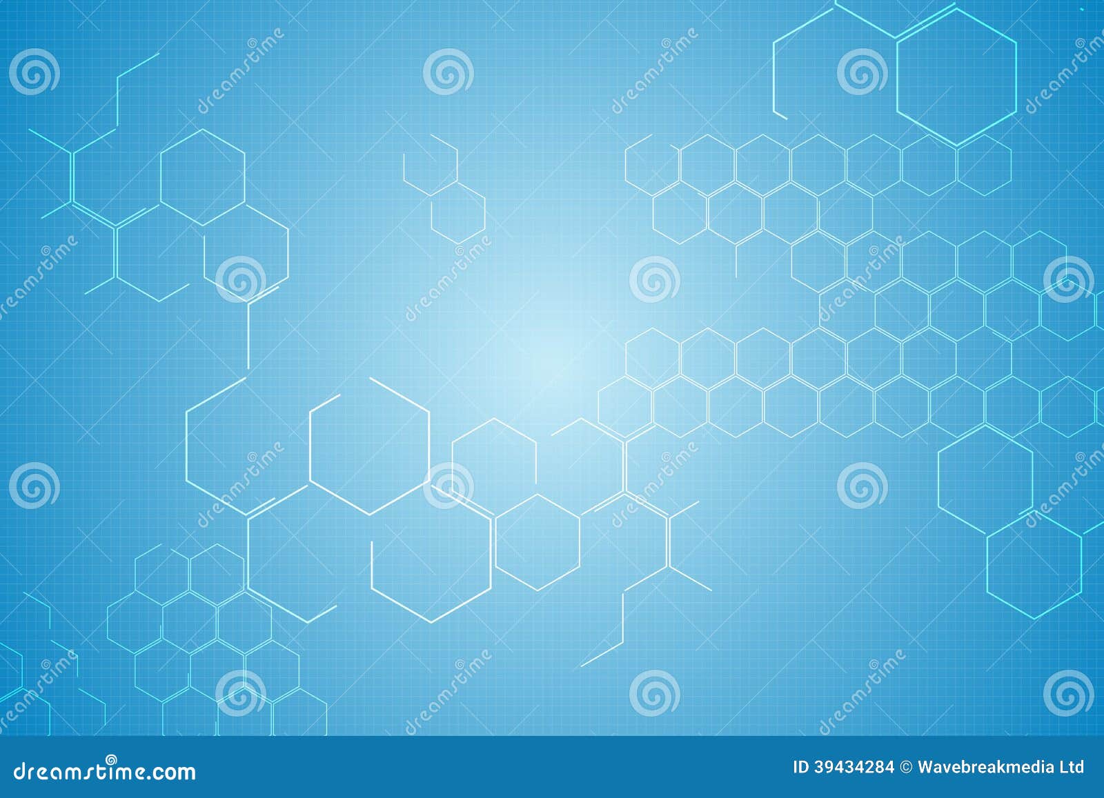 Chemical Structure in Blue and White Stock Illustration - Illustration ...