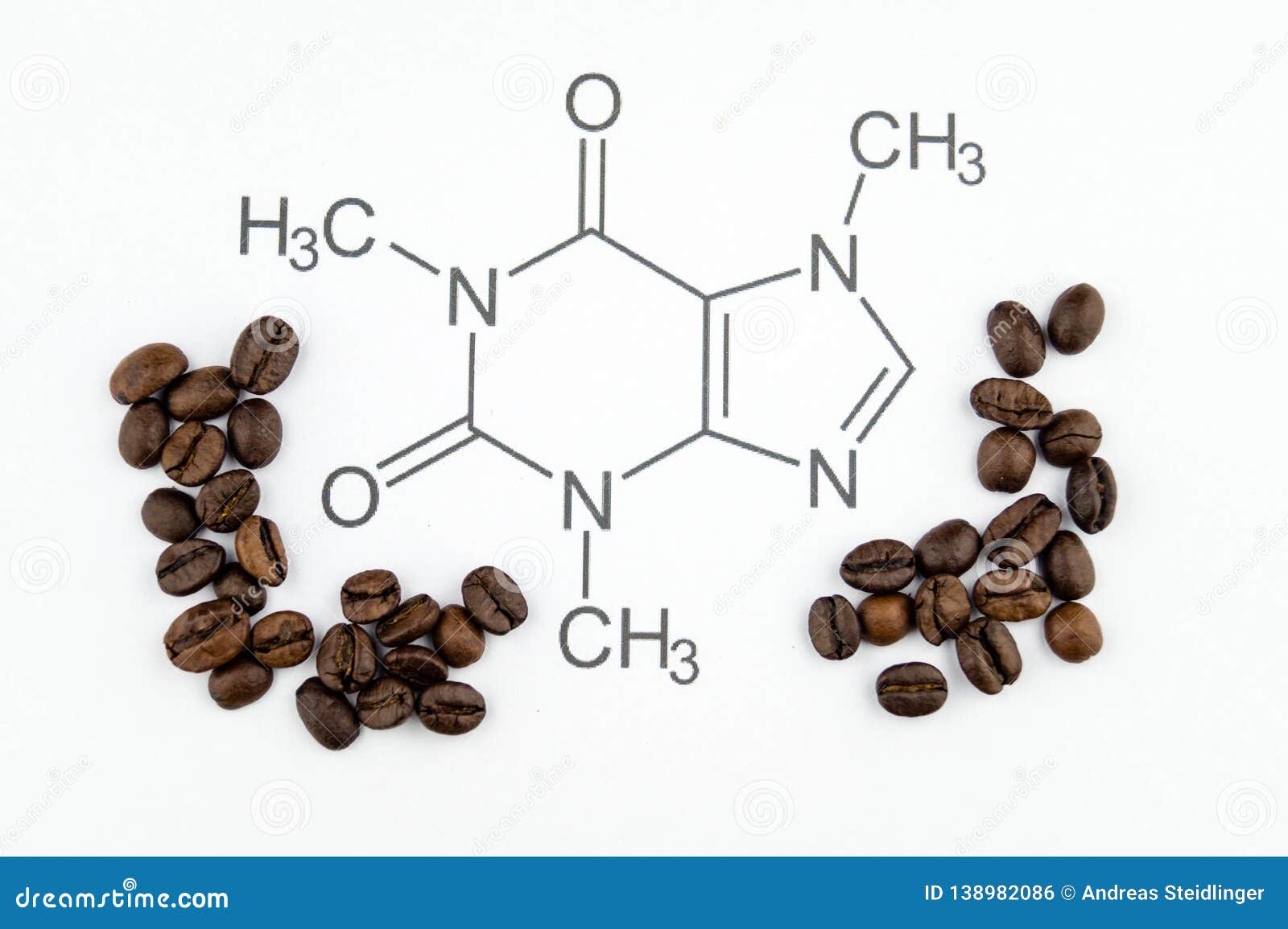 Caffeine Molecule Structure Stock Photo - Image of health, drawing ... Caffeine Molecule Structure Stock Photo - Image of health, drawing ...