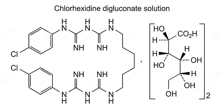 Chemical Structure of Chlorhexidine Digluconate Solution, Drug ...