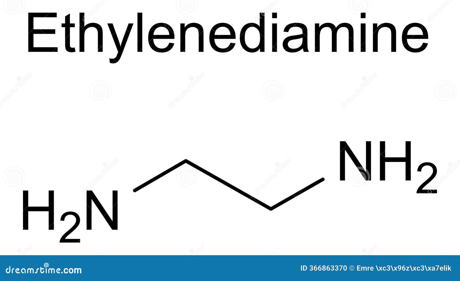 Ethylenediamine Molecule, Edamine, Molecular Structure, Isolated 3d ...