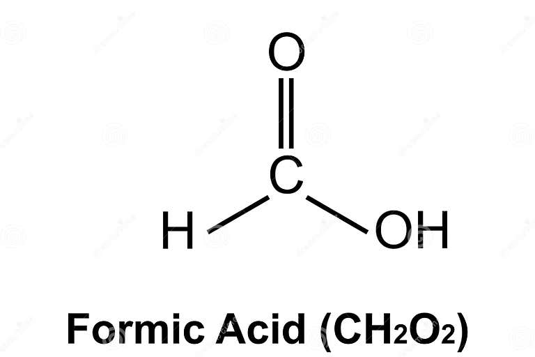 Chemical Structure of Formic Acid (CH2O2 Stock Illustration ...