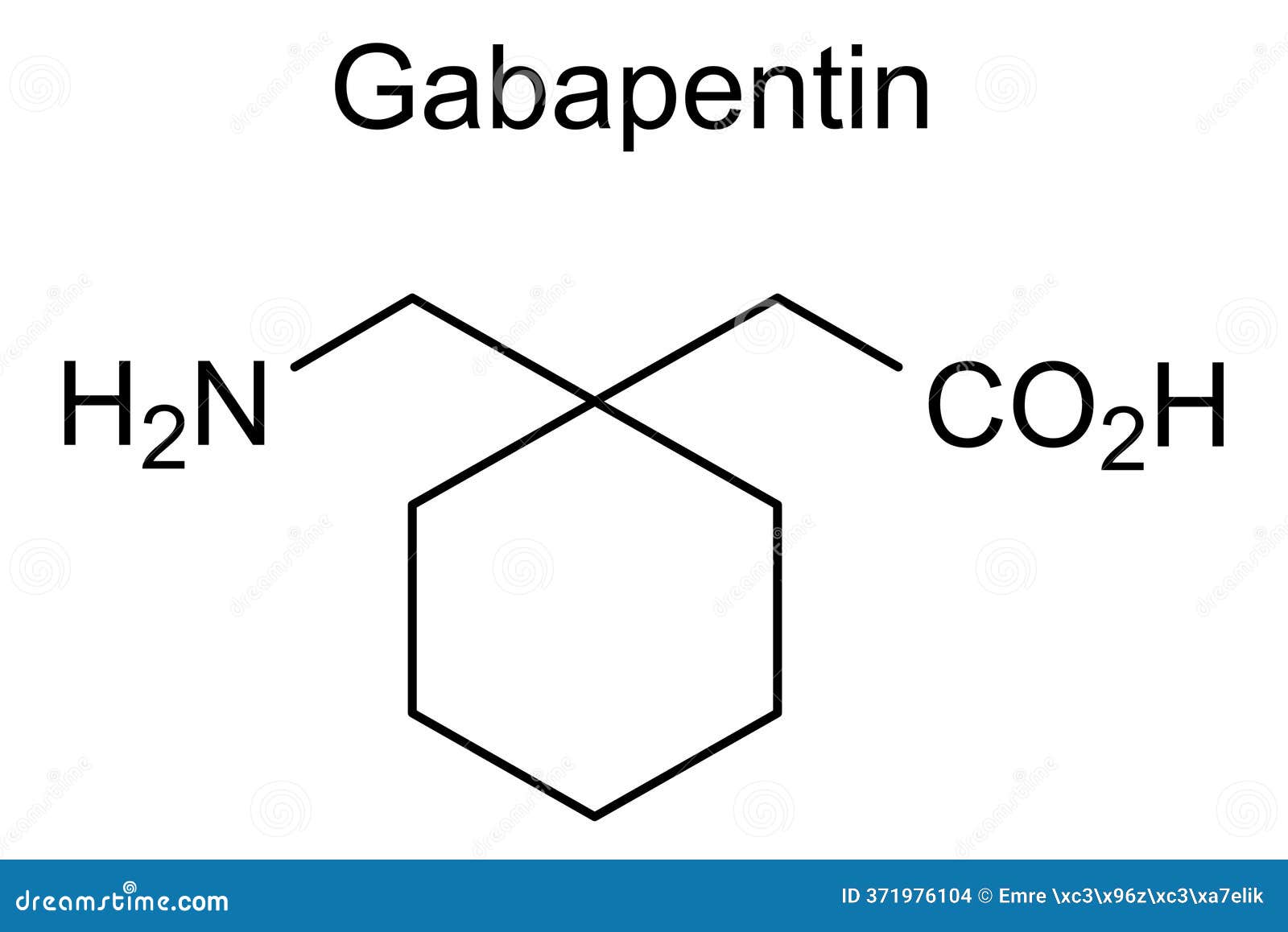 Gabapentin Molecule. It Is Anticonvulsant Medication, Used To Treat ...