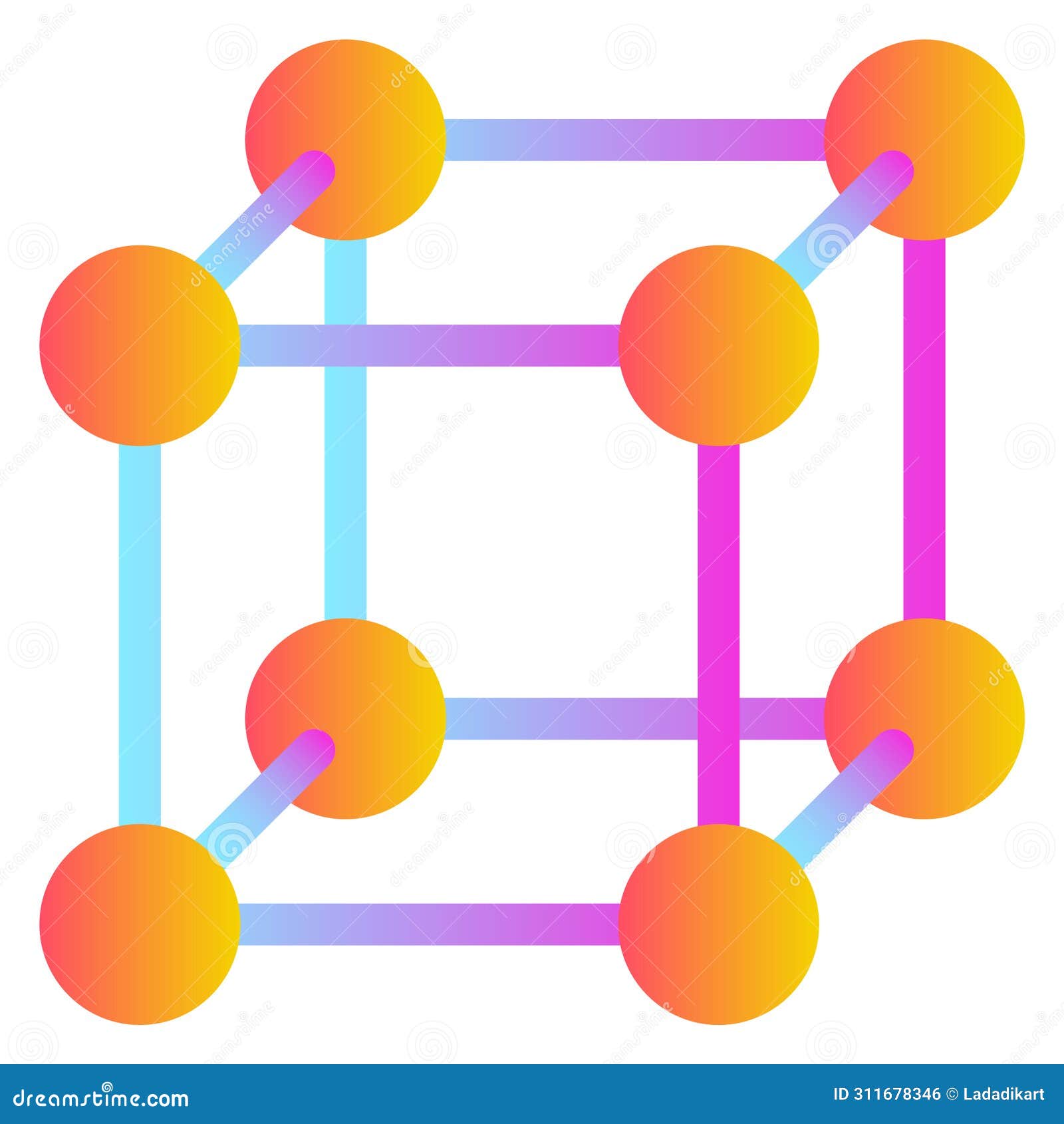 Chemical Structure Icon. Color Gradient Molecular Cell Stock Vector ...