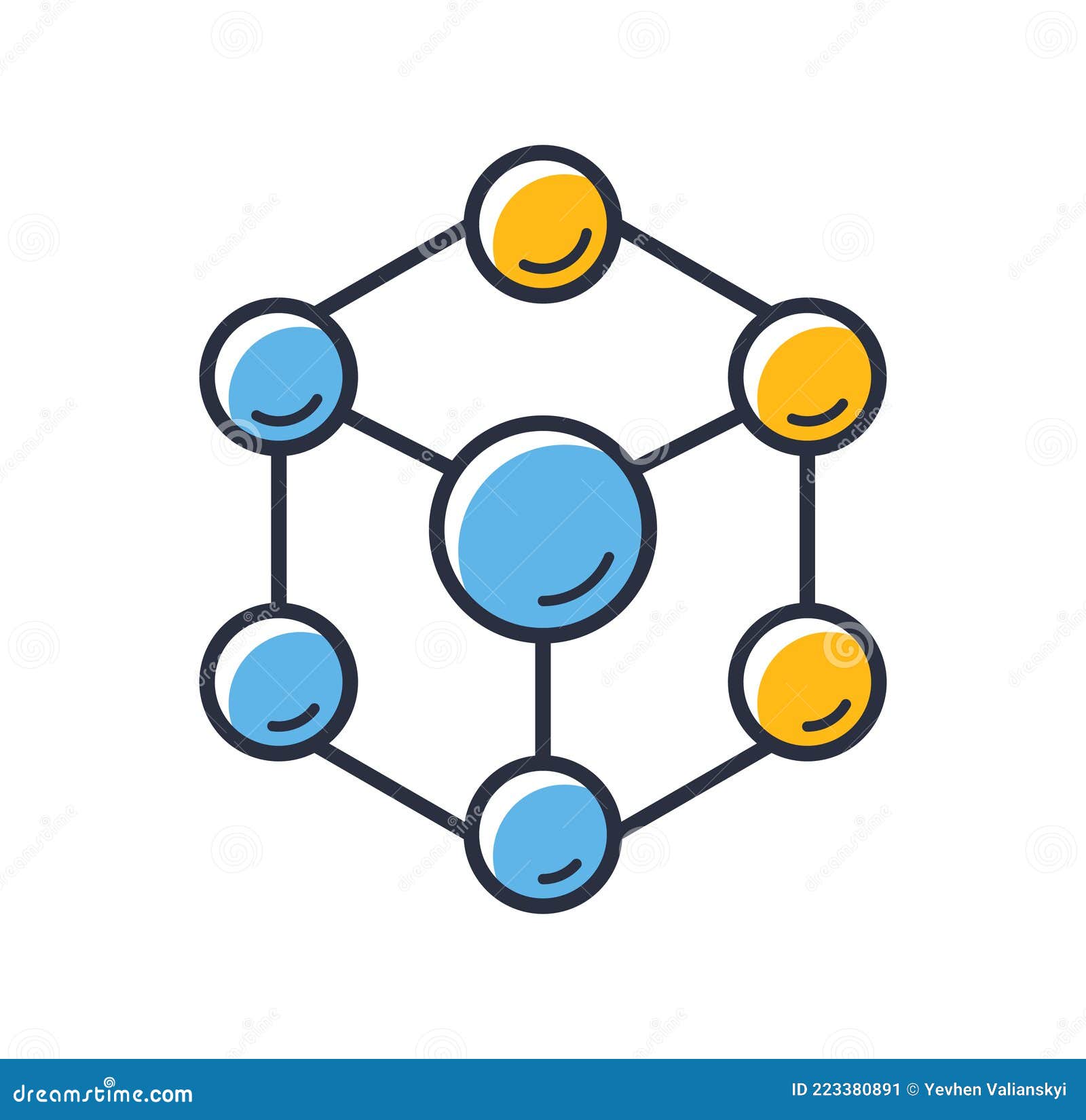 Chemical Structure Icon. Group of Atoms Bonded Together Isolated on ...