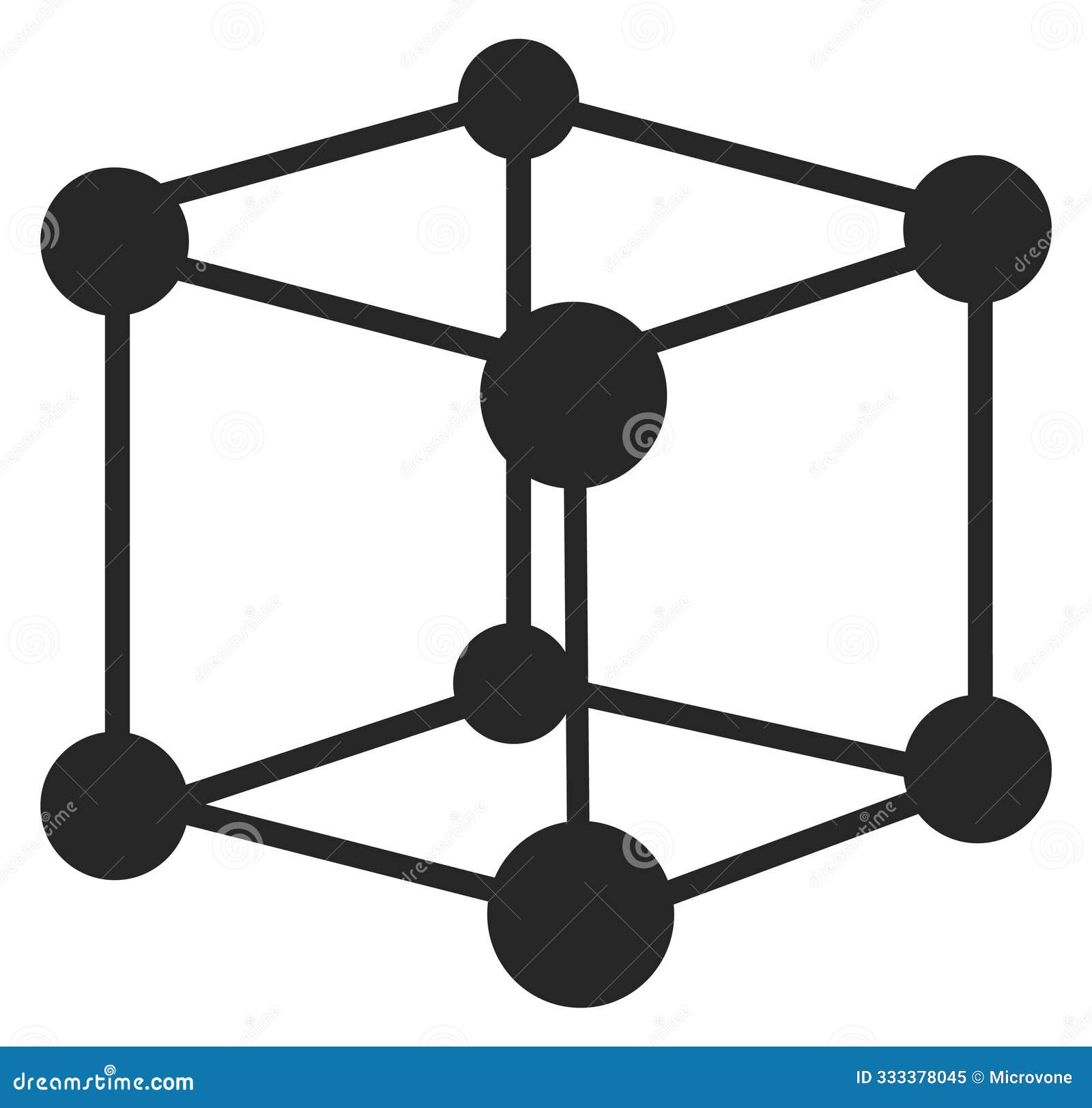 Chemical Structure with Molecule Connection Grid Black Icon Stock ...