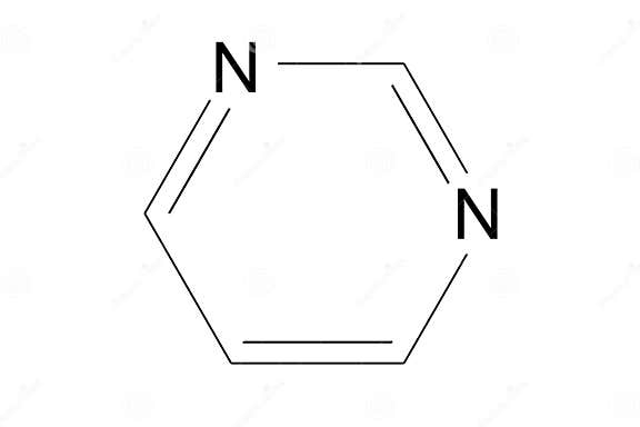 Chemical Structure of Pyrimidine Molecule Stock Illustration ...