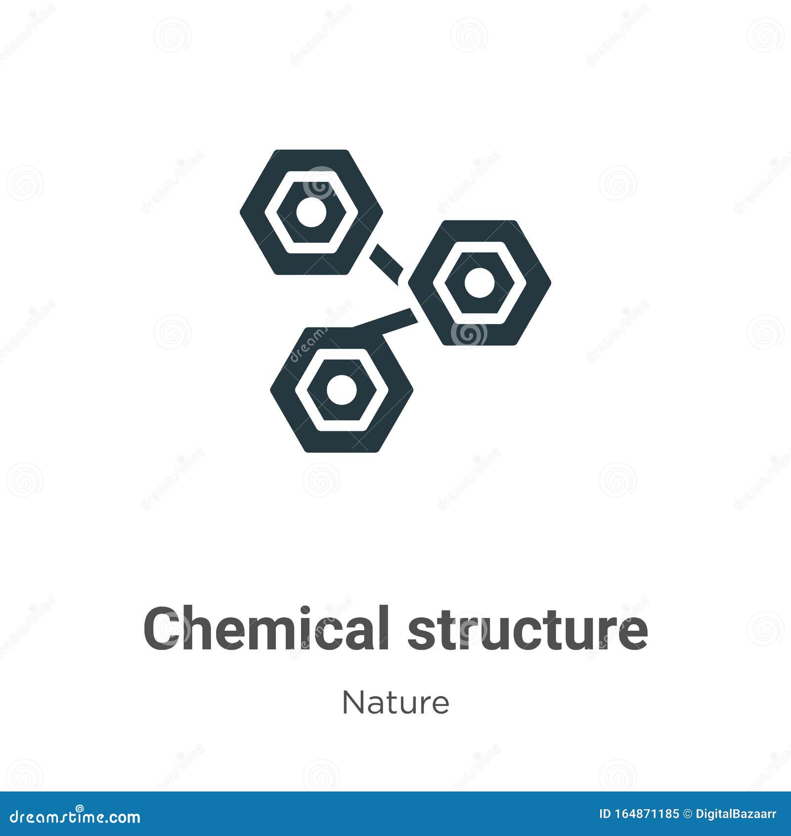 Chemical Structure Vector Icon on White Background. Flat Vector ...