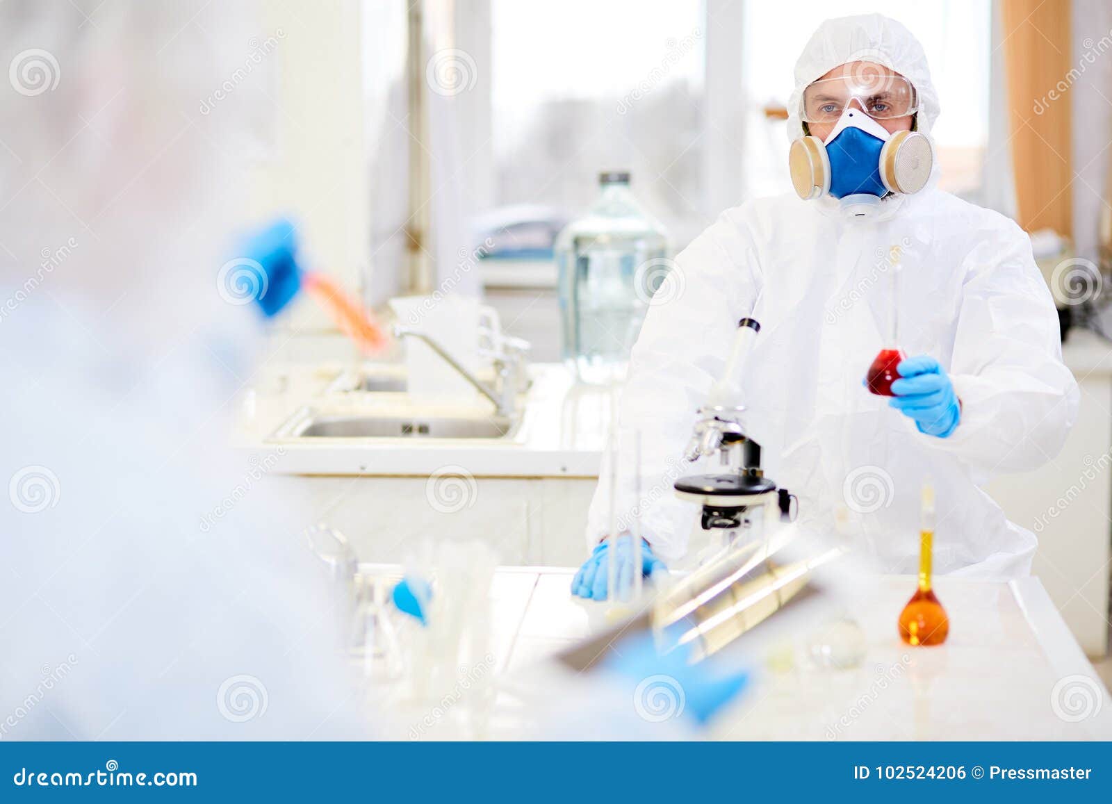 Chemical study stock photo. Image of analyzing, protective - 102524206