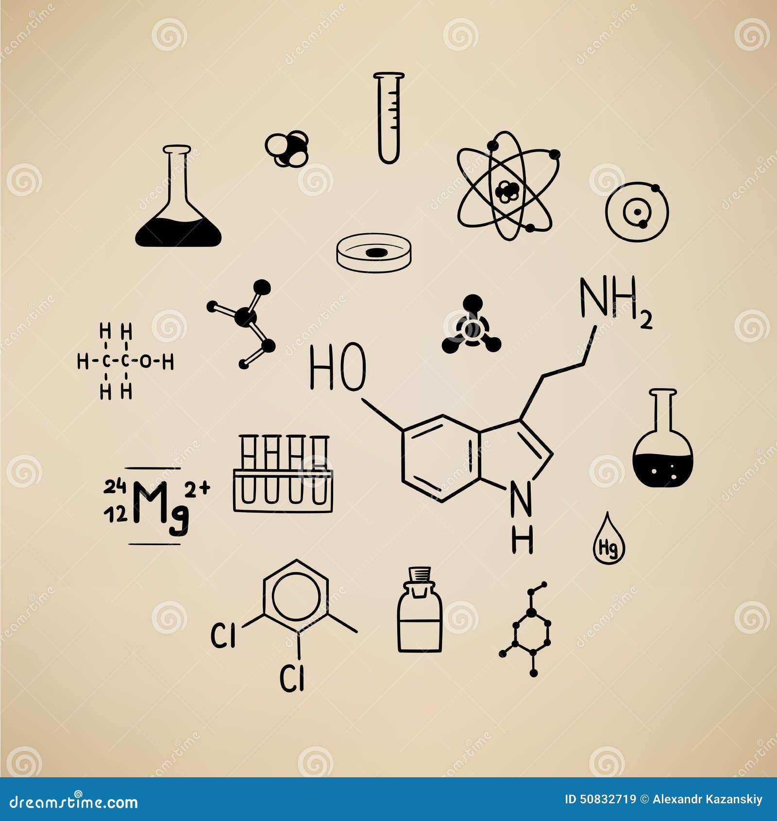 Chemical Symbols Stock Vector - Image: 50832719