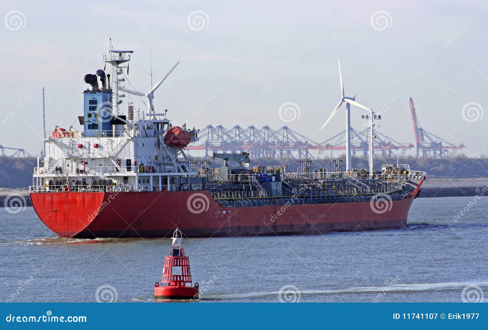 Oil/Chemical Tanker Ship Loading In Port, Tanker Ship Under Cargo ...