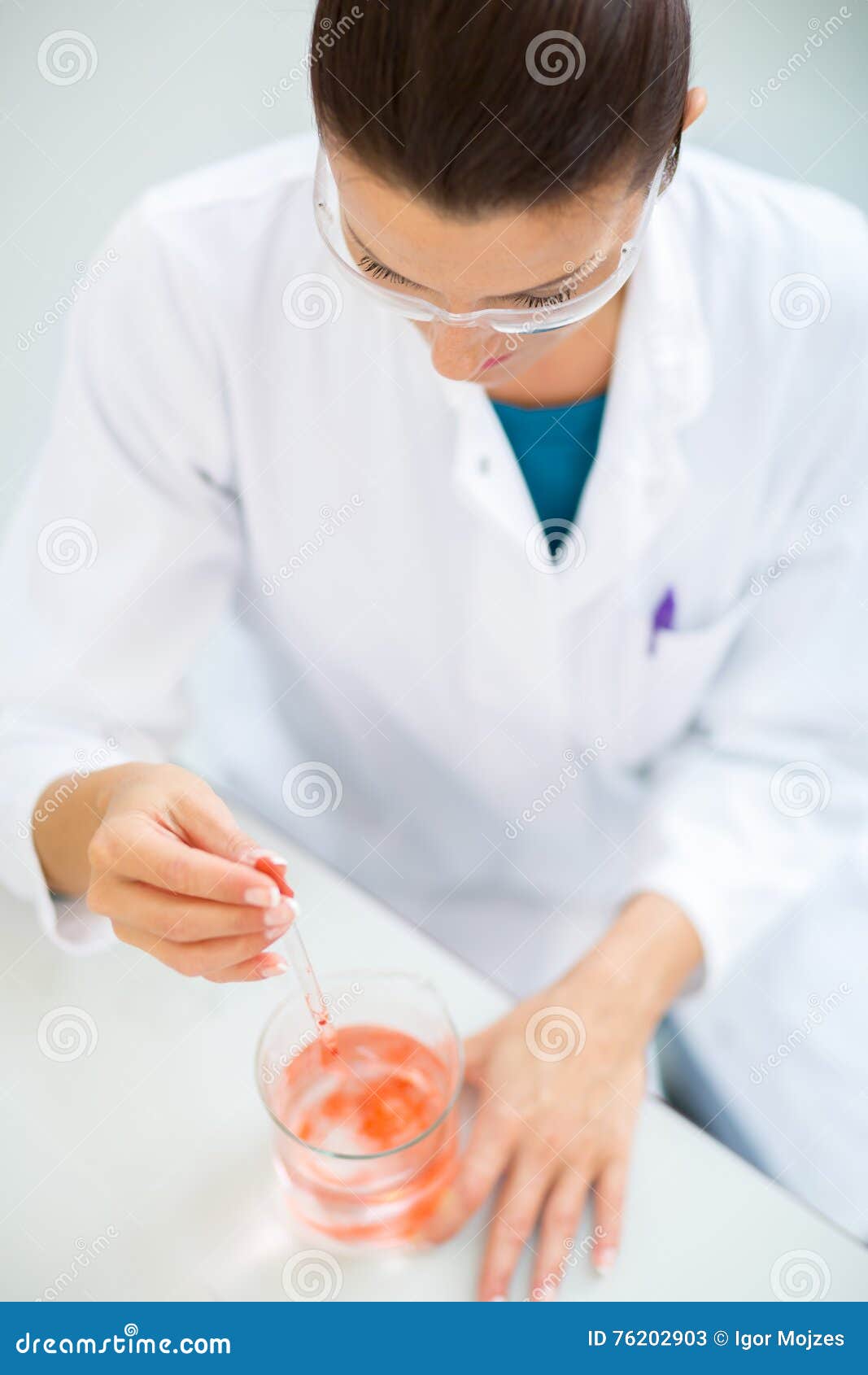 Chemical Technician Take Liquid with Pipette Stock Image - Image of ...