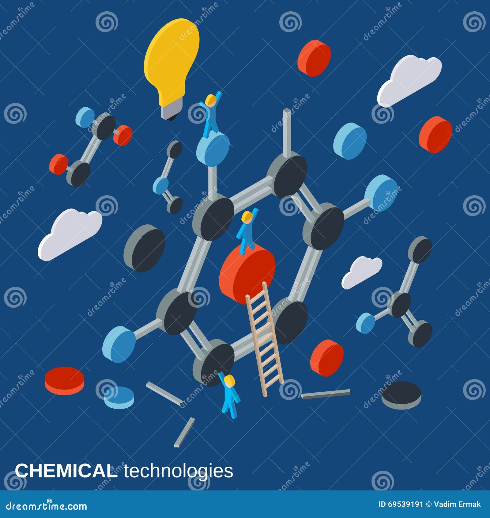 Chemical Technology Vector Concept Stock Vector - Illustration of ...