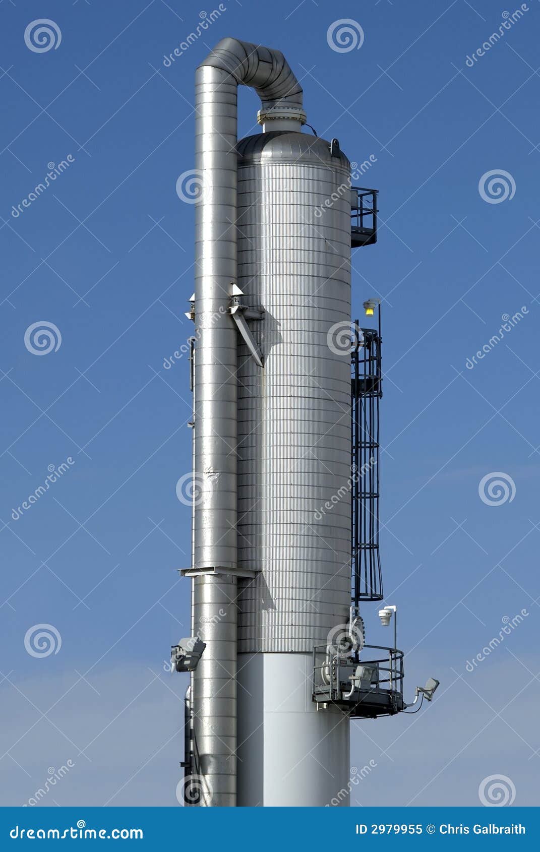 Chemical tower stock image. Image of vent, steel, manufacturing - 2979955