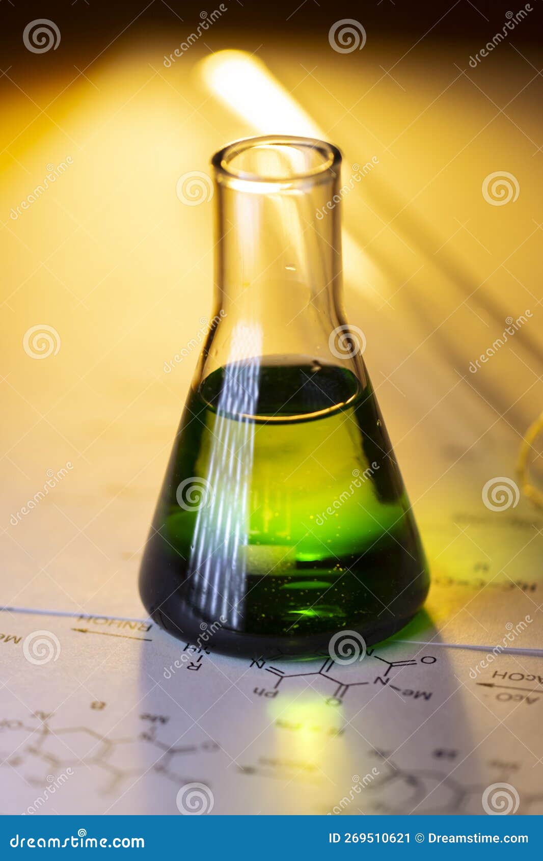 Chemical Tubes with Reaction Formulas Stock Image - Image of chemical ...